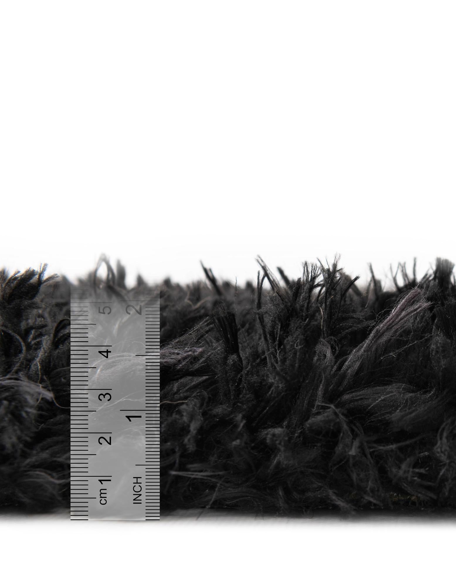 Onyx Black 2' 7 x 10' Infinity Shag Runner Rug | Rugs.com