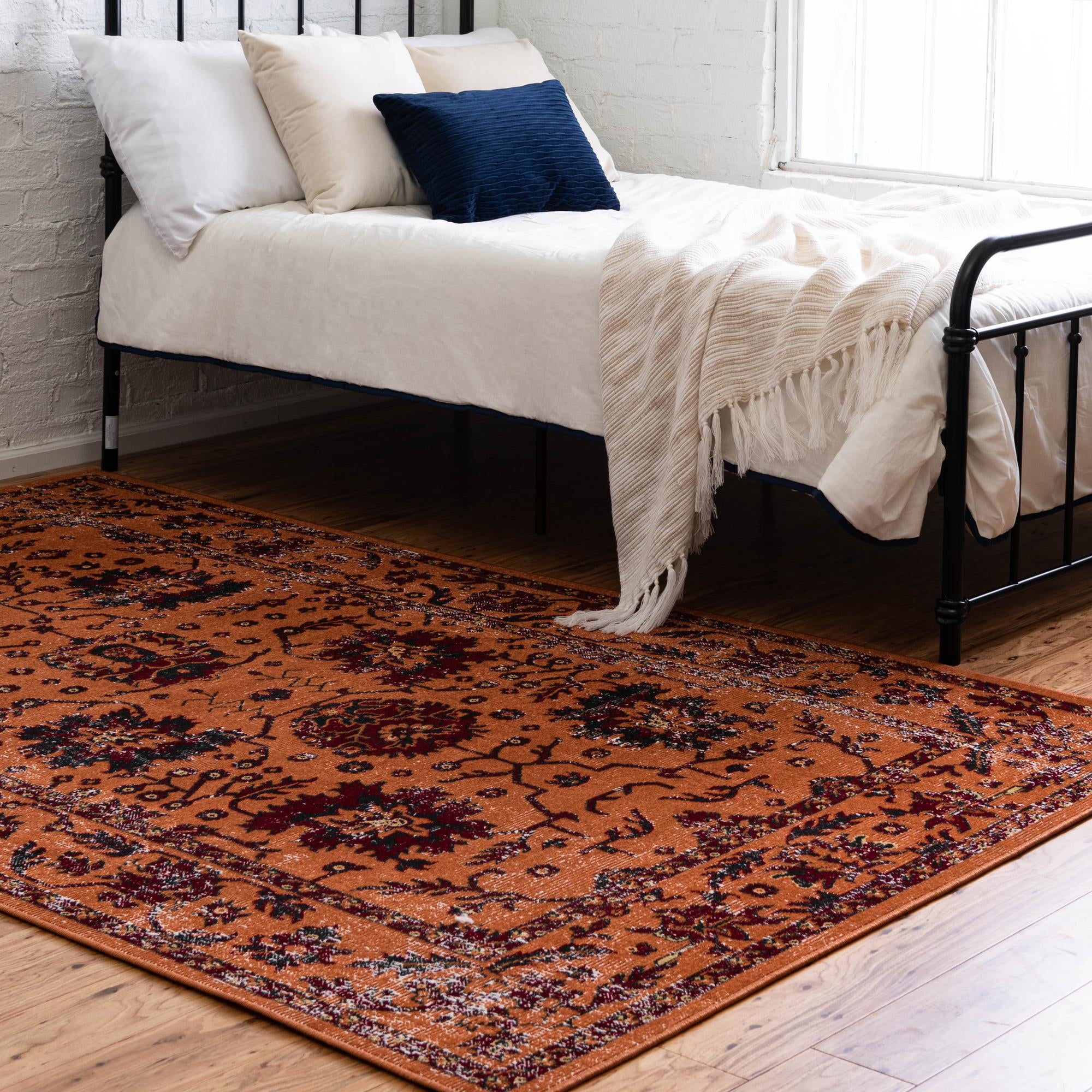Orange 4' x 6' Valencia Rug | Rugs.com