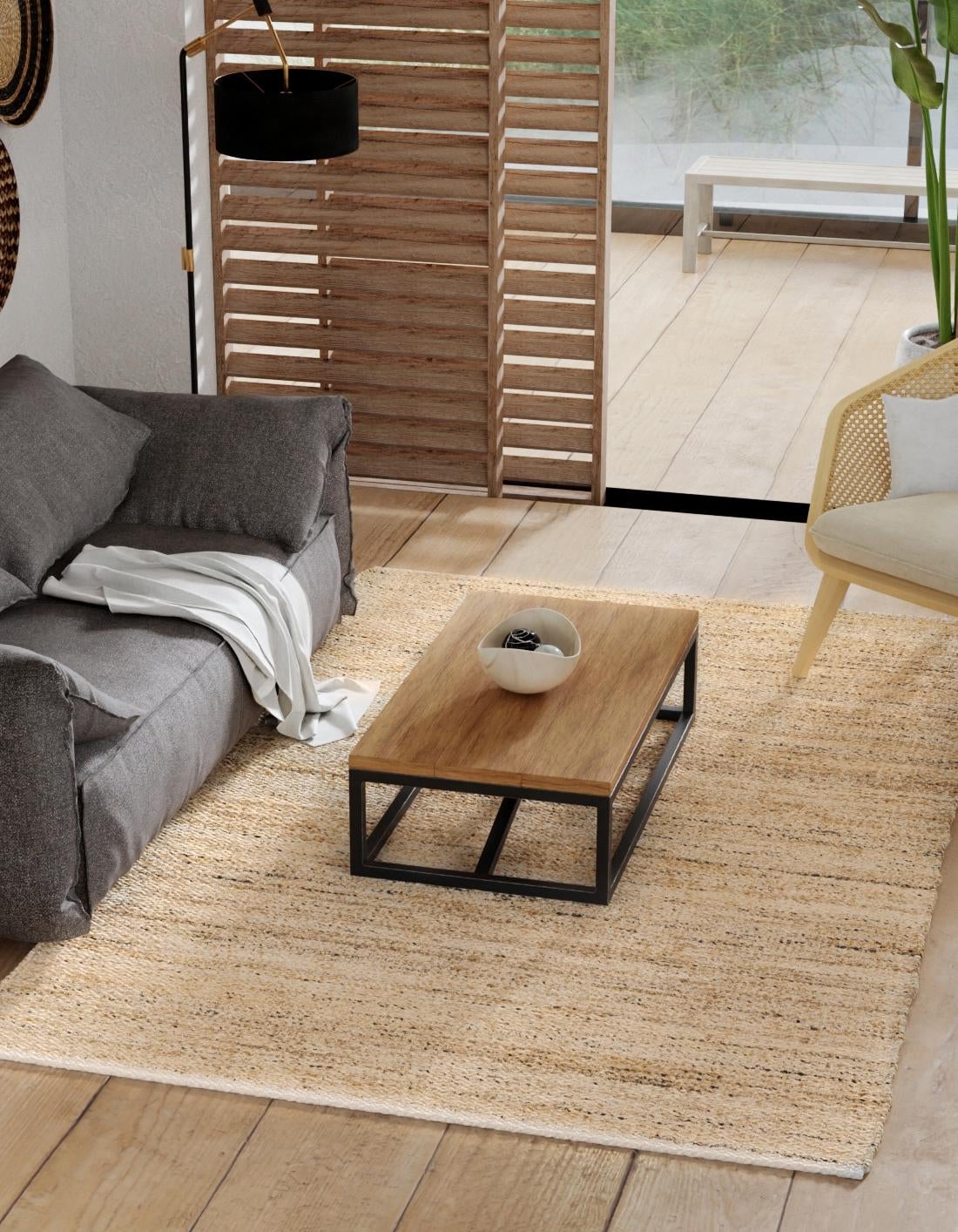 Palomino Ivory 7' 10 x 10' Hand Woven Palm Beach Jute Rug | Rugs.com