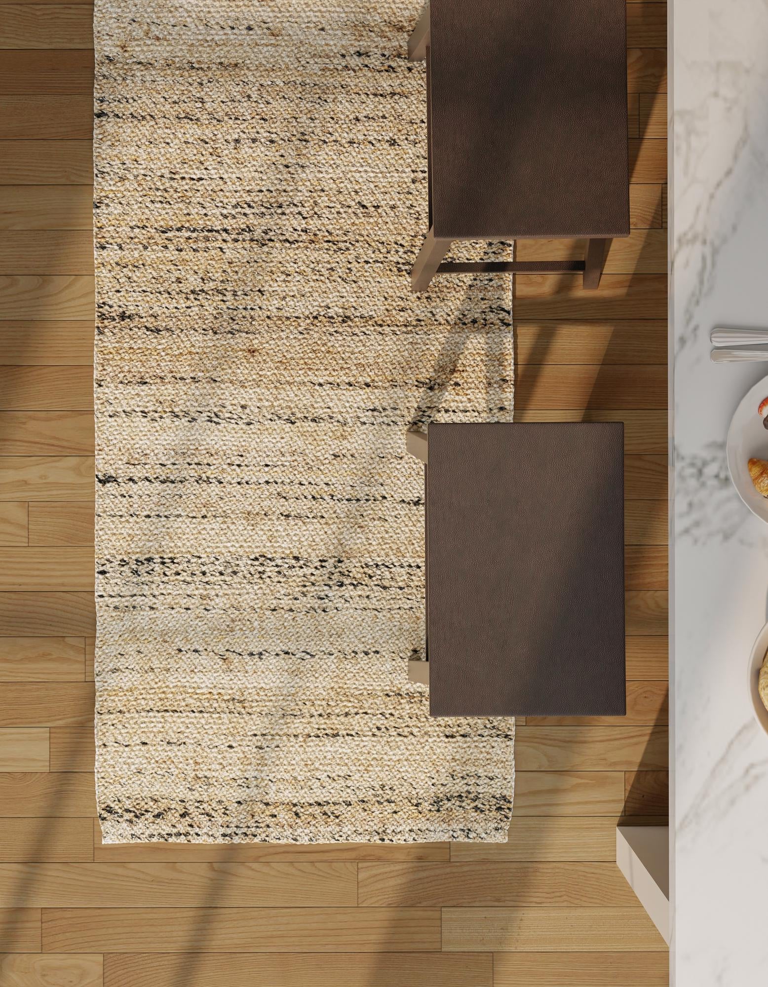 Palomino Ivory 2' x 4' 1 Hand Woven Palm Beach Jute Runner Rug | Rugs.com