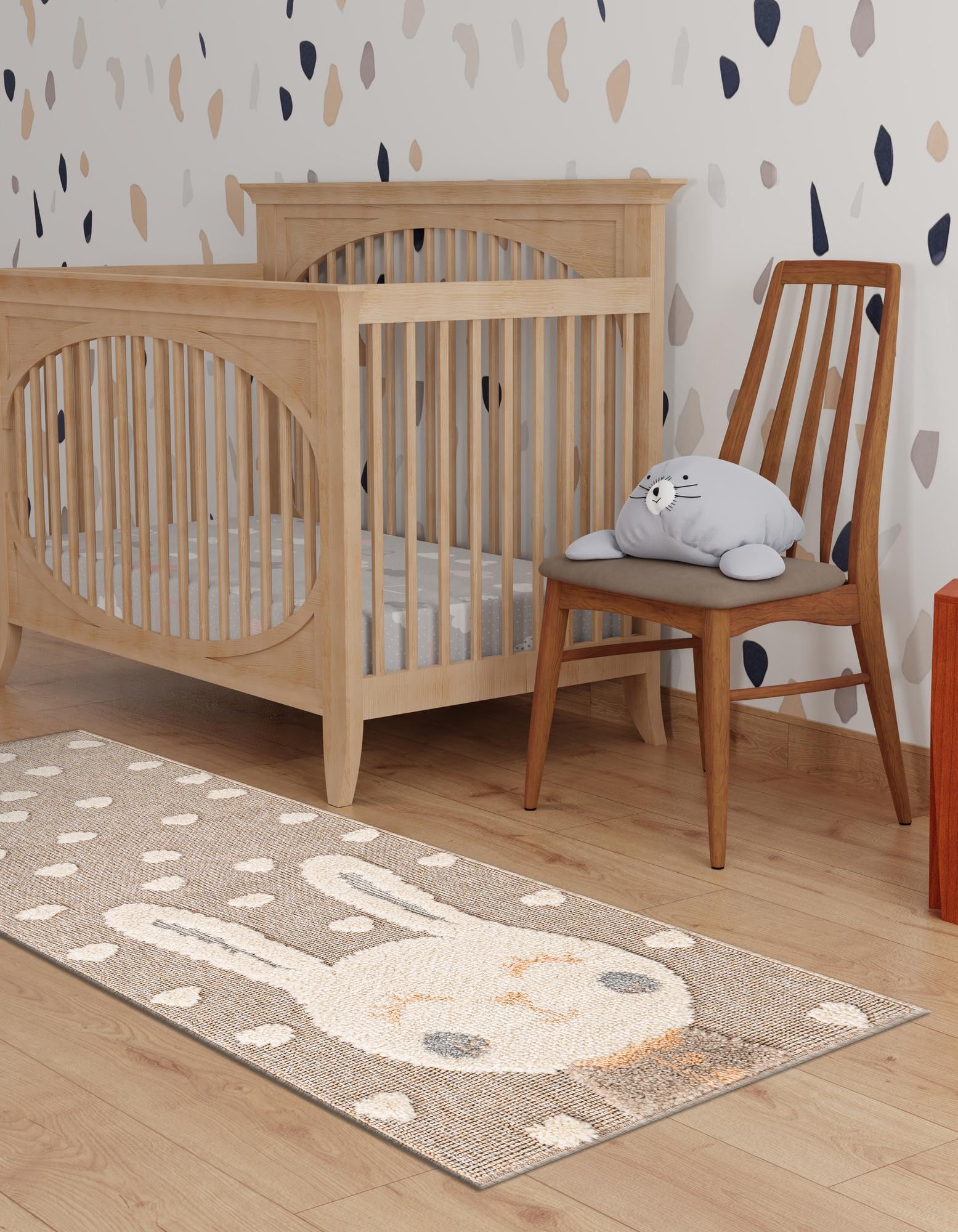 Peach Blossom 2' 7 x 6' Whimsy Kids Runner Rug | Rugs.com