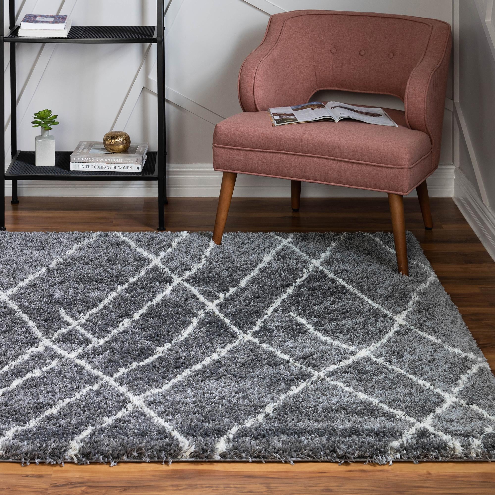 Smoke Gray 8' x 8' Soft Touch Shag Square Rug | Rugs.com