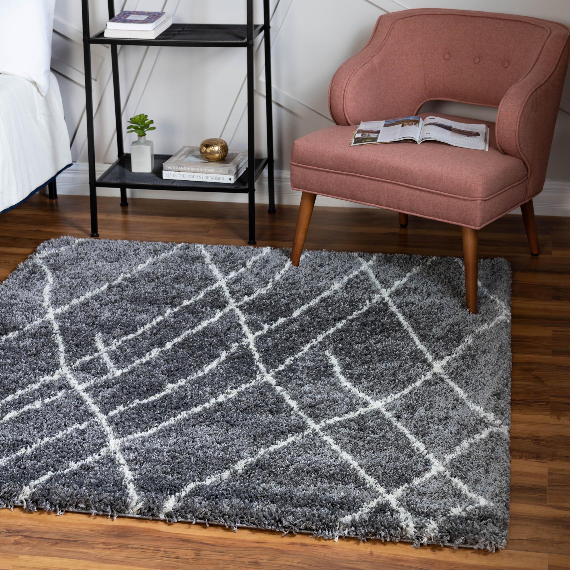 Pebble Gray 5' x 5' Soft Touch Shag Square Rug | Rugs.com