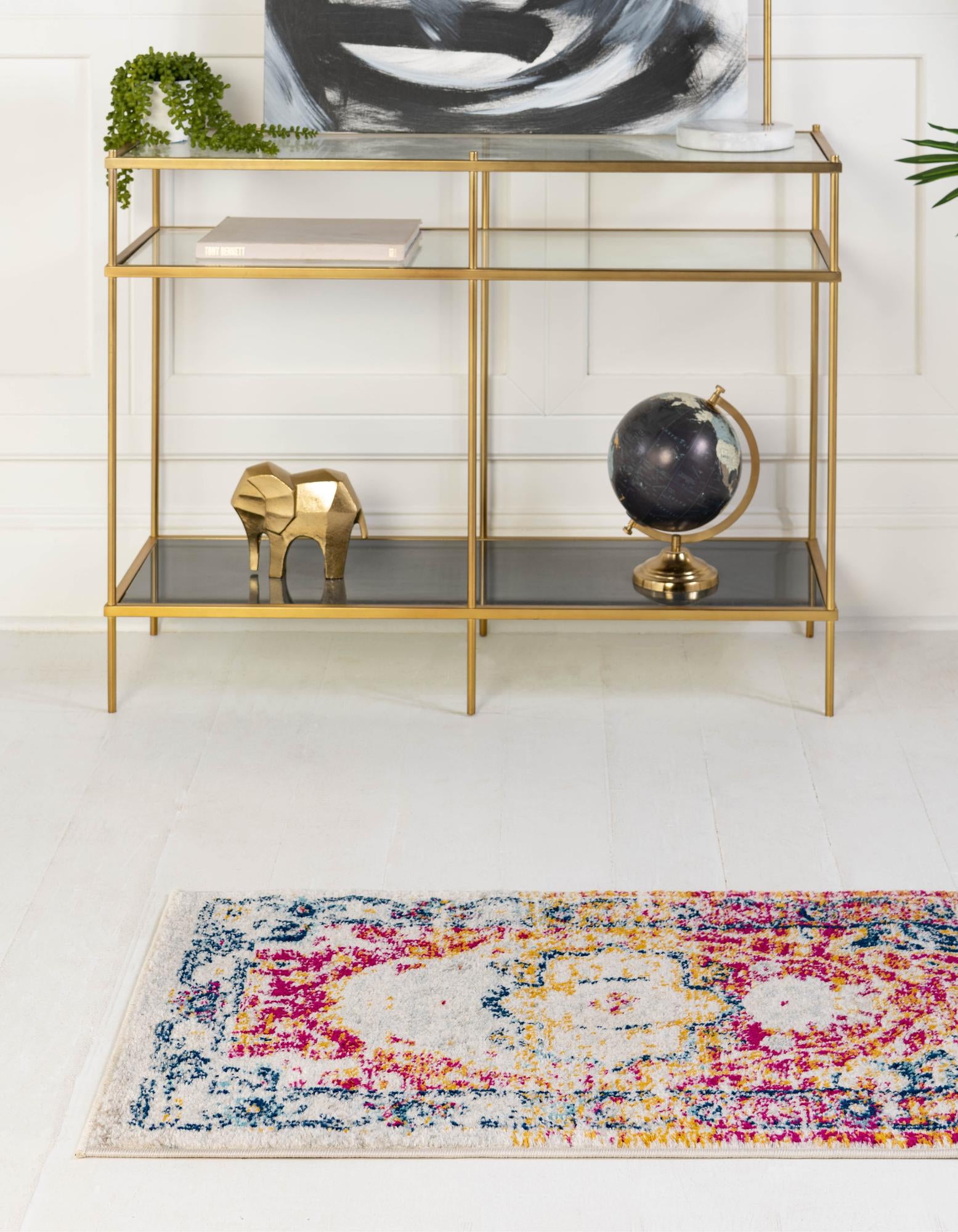 Pink Gray 2' x 8' Madeline Vintage Runner Rug | Rugs.com