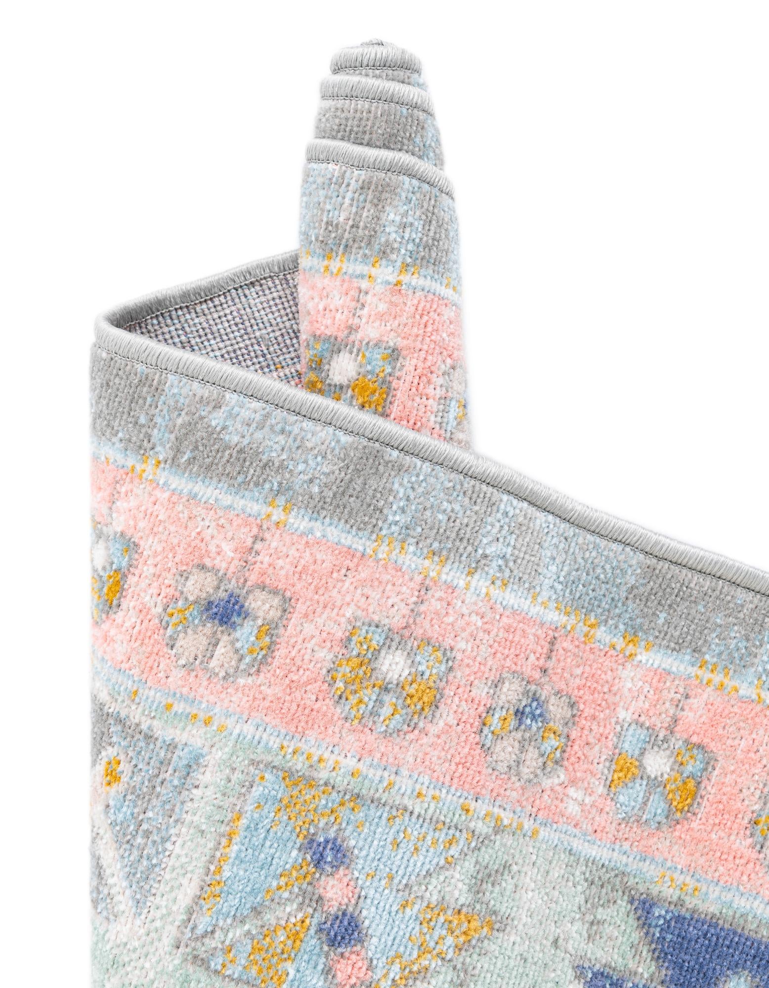 Pink 5' 3 x 5' 3 Whitney Octagon Rug | Rugs.com