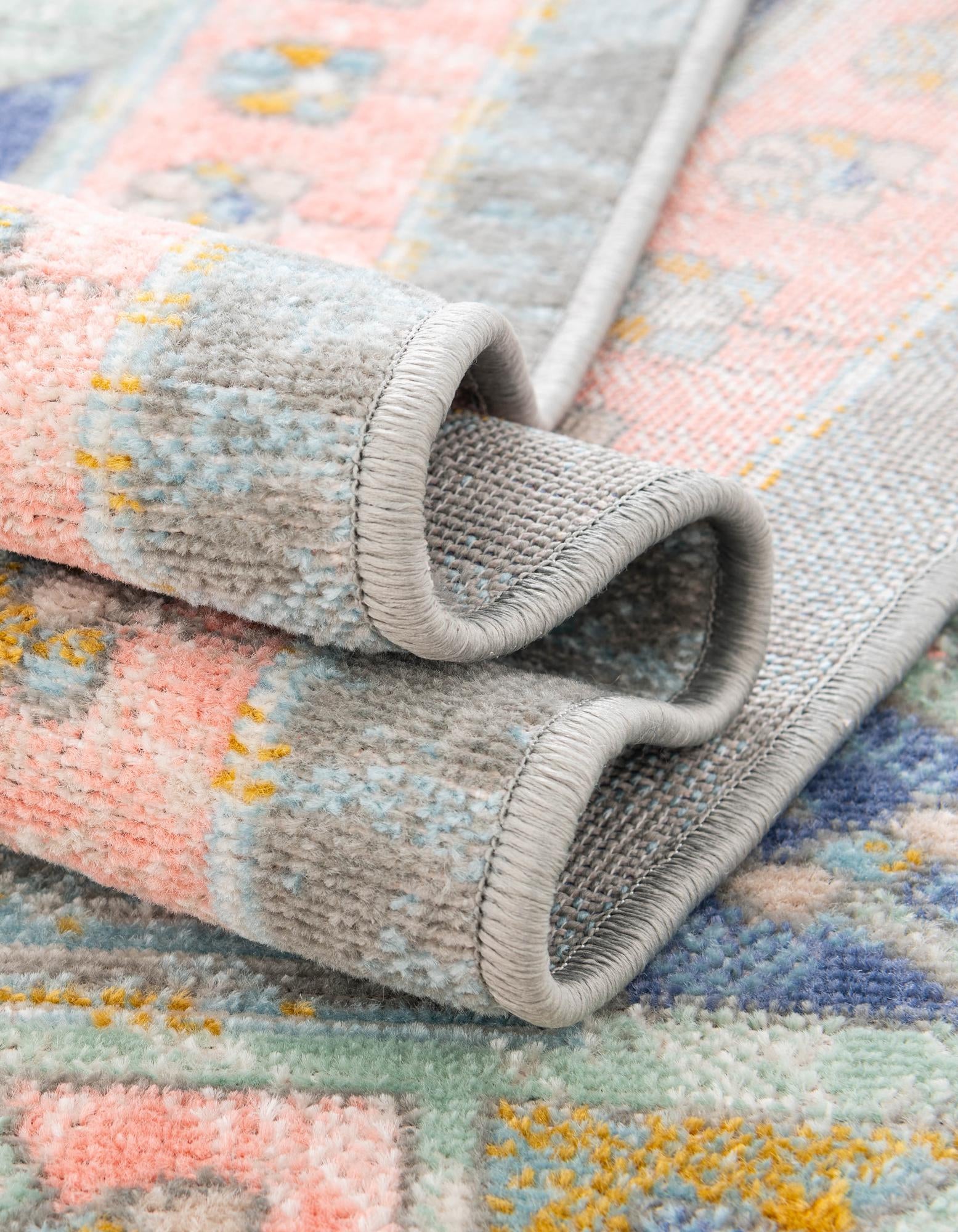 Pink 5' 3 x 5' 3 Whitney Octagon Rug | Rugs.com