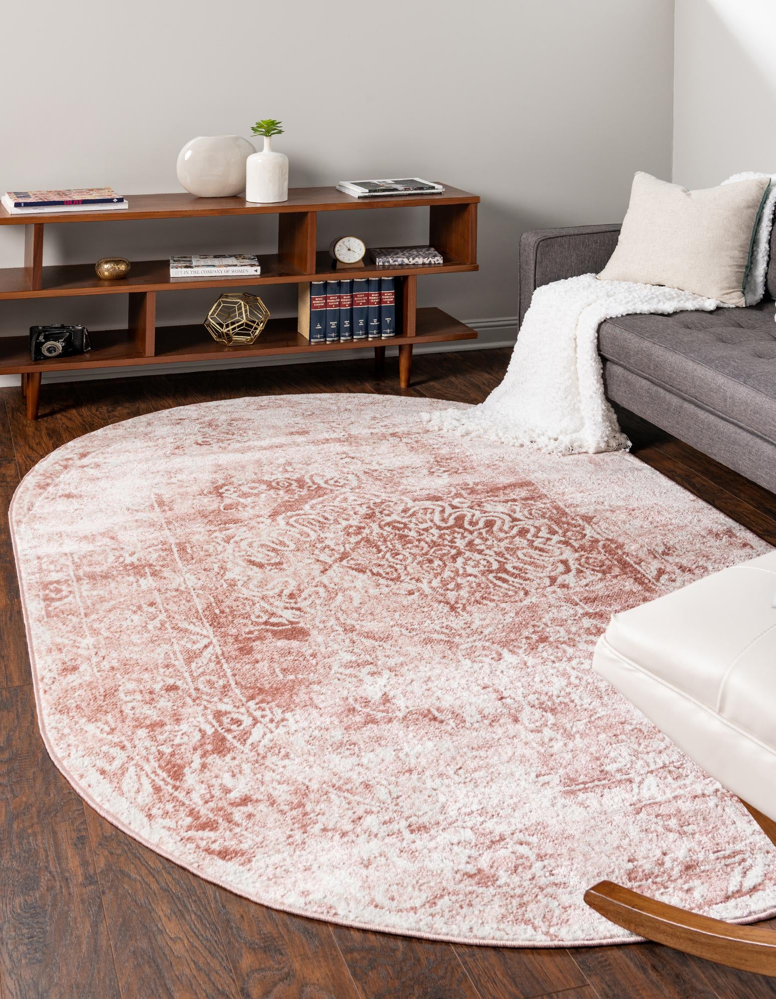 Pink 8' x 10' Oxford Oval Rug | Rugs.com