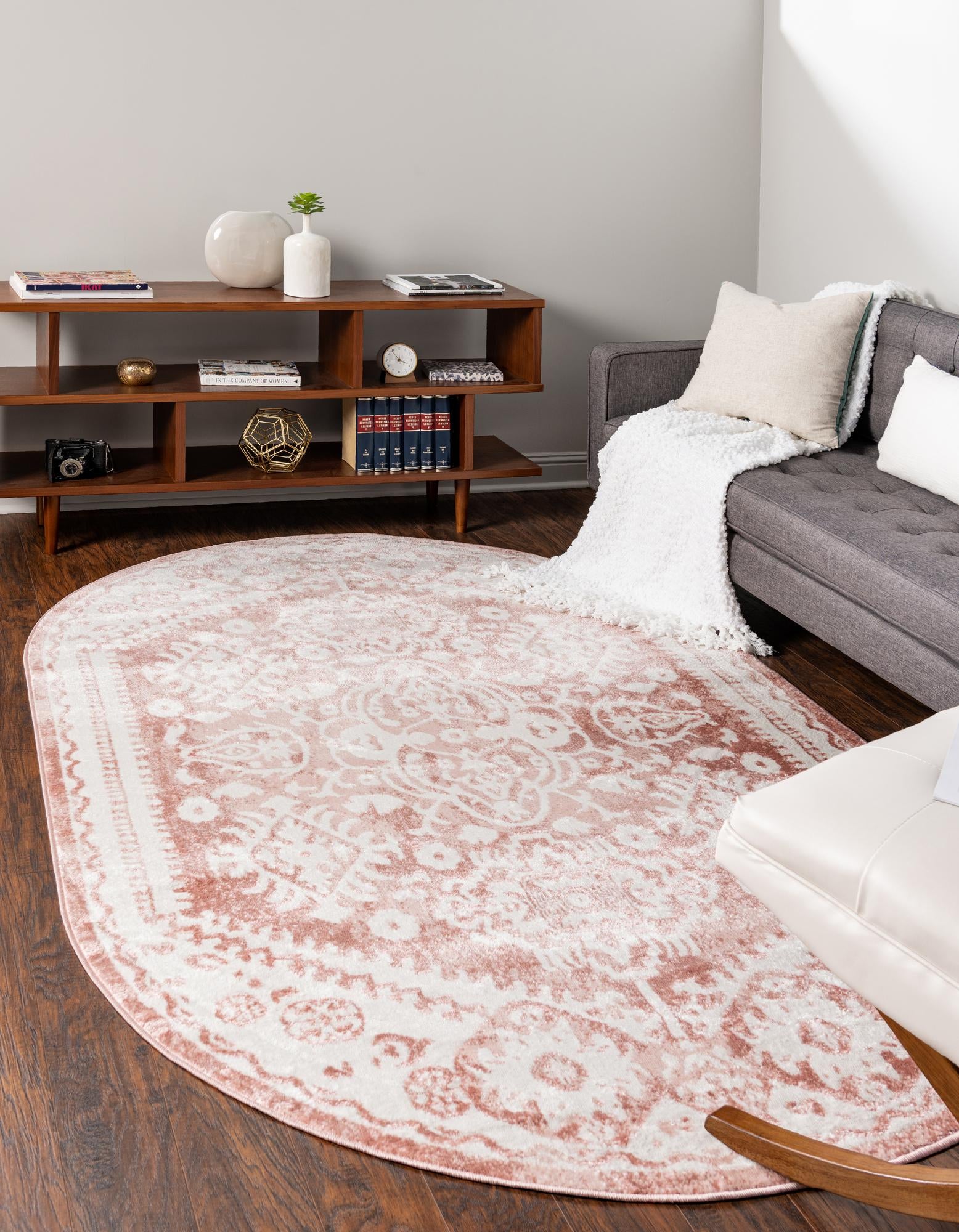 Pink 5' x 8' Oxford Oval Rug | Rugs.com