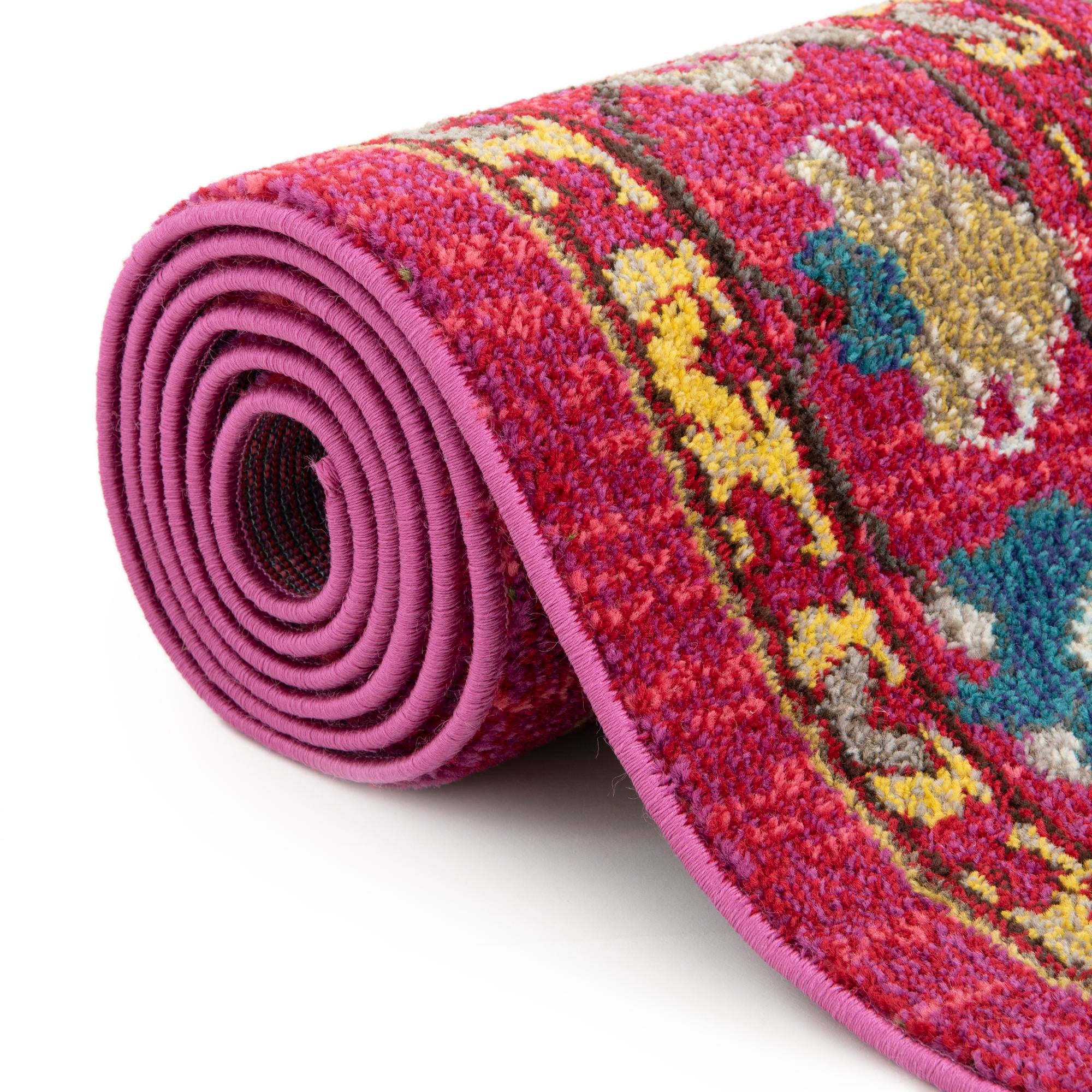 Pink 7' x 10' Fleur Rug | Rugs.com