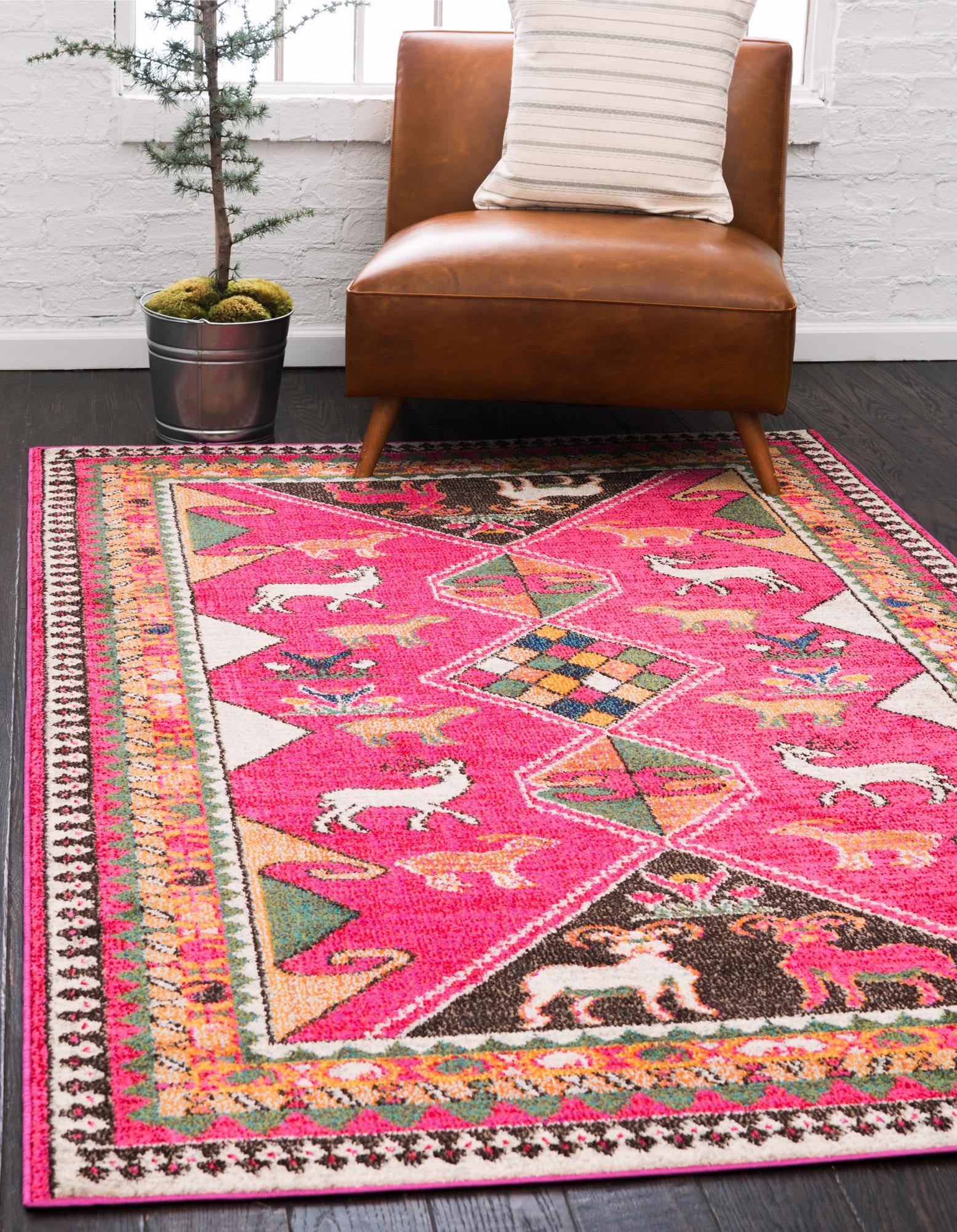 Pink 5' x 8' Mesa Rug | Rugs.com