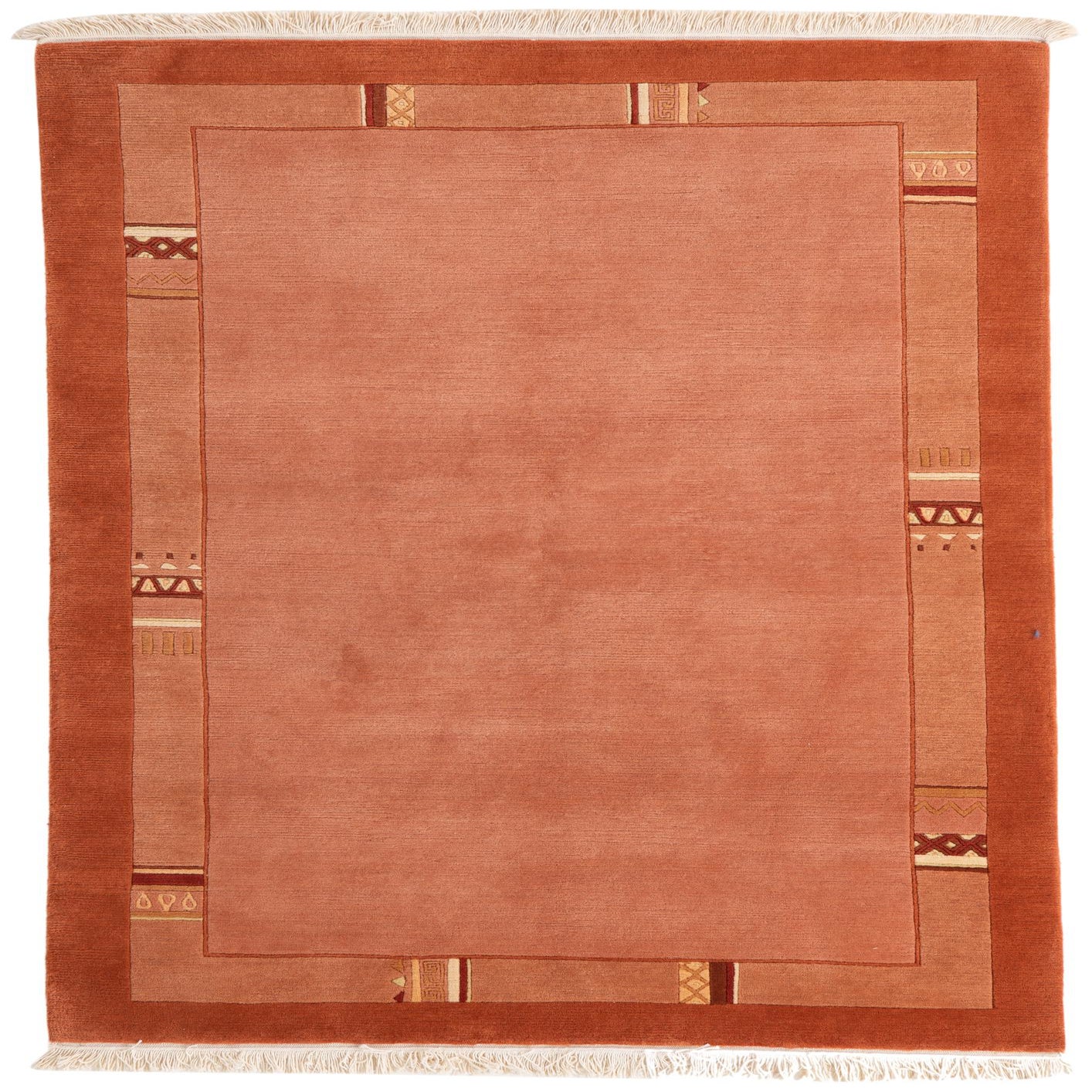 Pink 4' 7 x 6' 6 Hand Knotted Nepal Wool Rug | Rugs.com