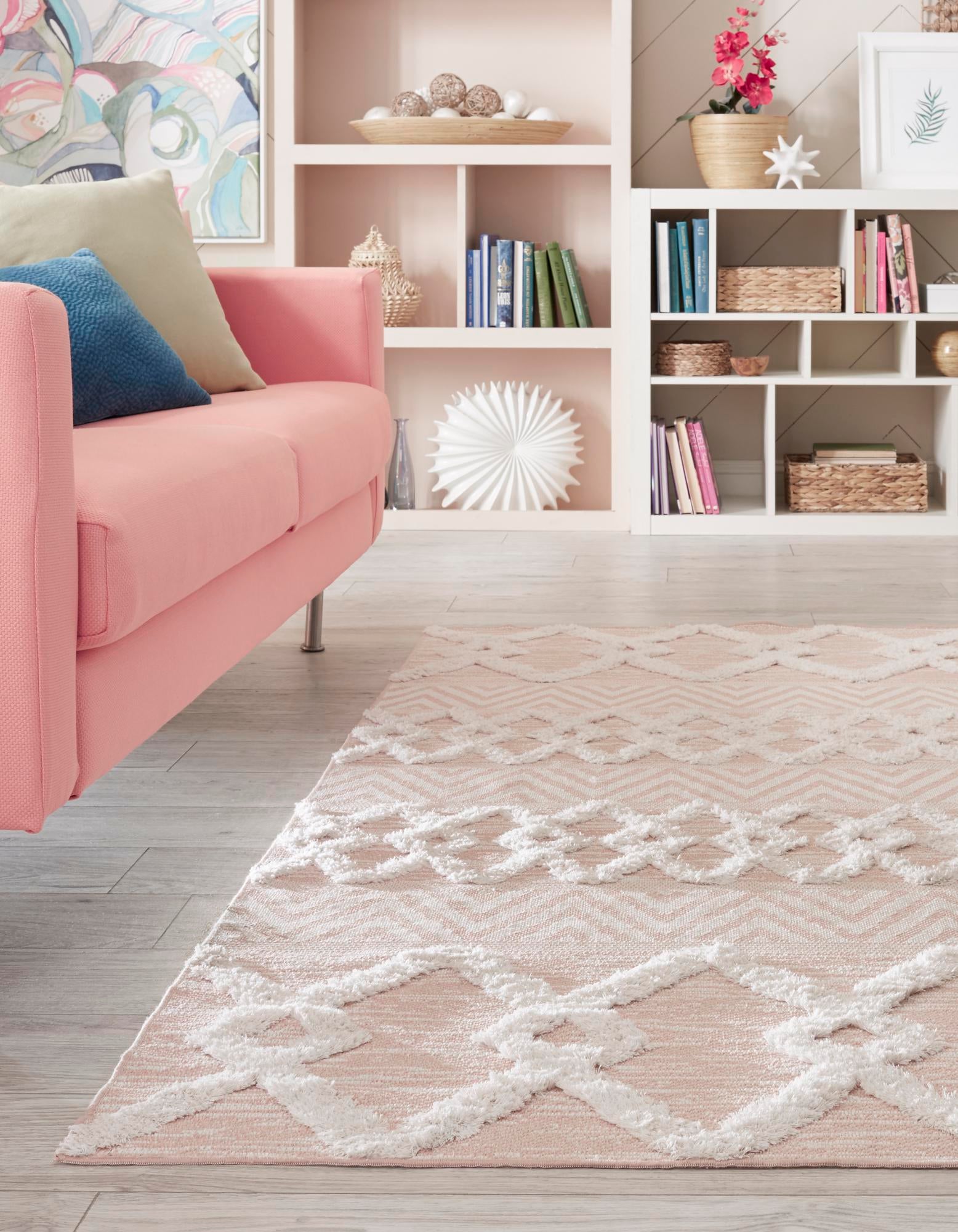 Pink 5' 3 x 8' Sabrina Soto Casa Valencia Rug | Rugs.com