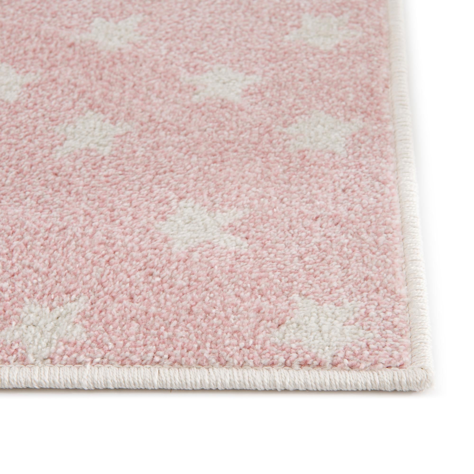 Pink 4' x 6' Stars Whimsy Kids Rug | Rugs.com