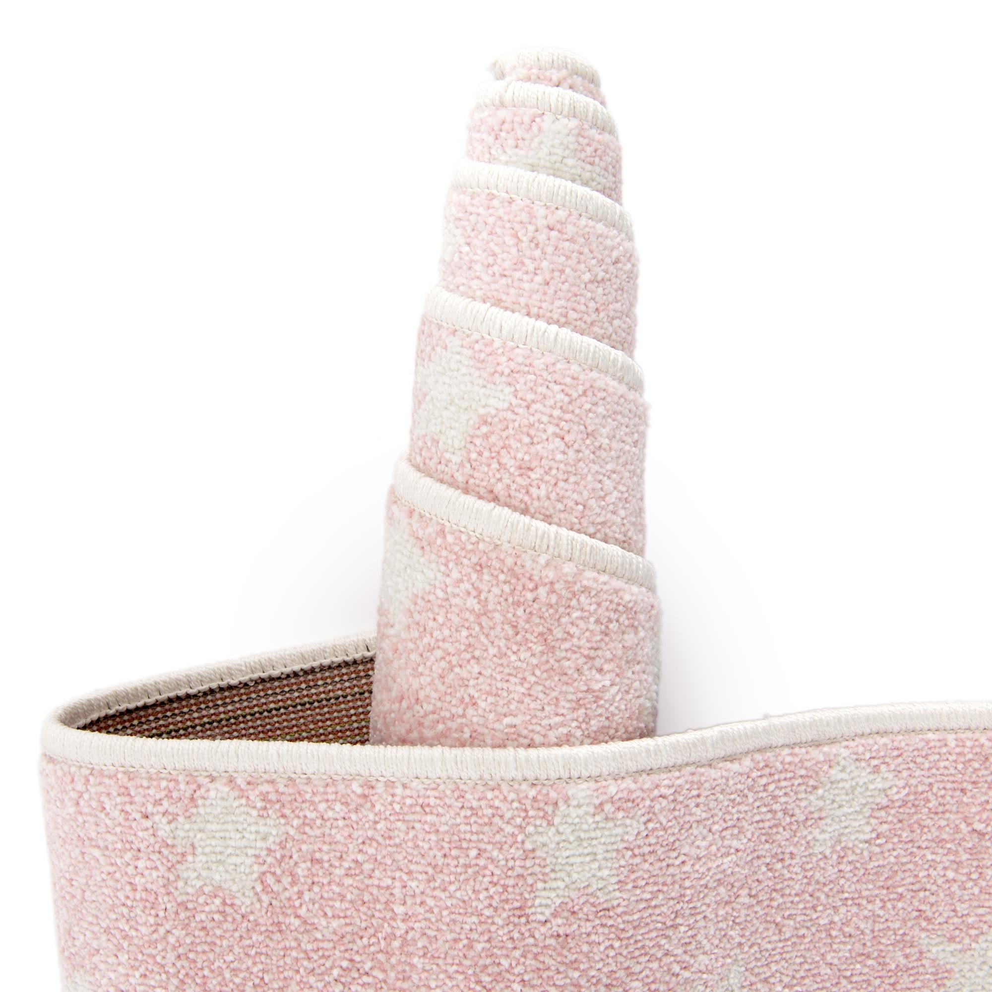 Pink 4' x 6' Stars Whimsy Kids Rug | Rugs.com