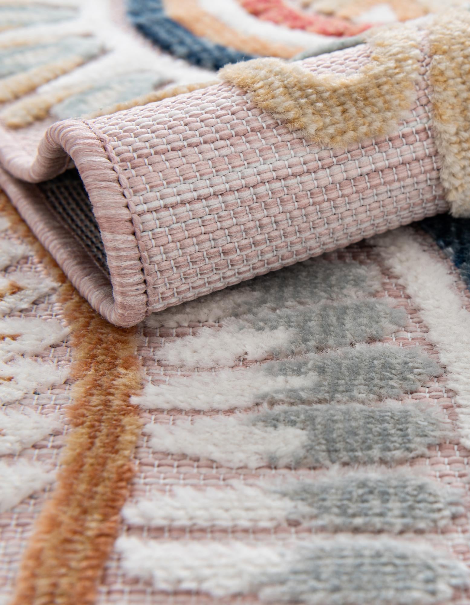 Pink 8' 2 x 8' 2 Botanical Indoor / Outdoor Round Rug | Rugs.com