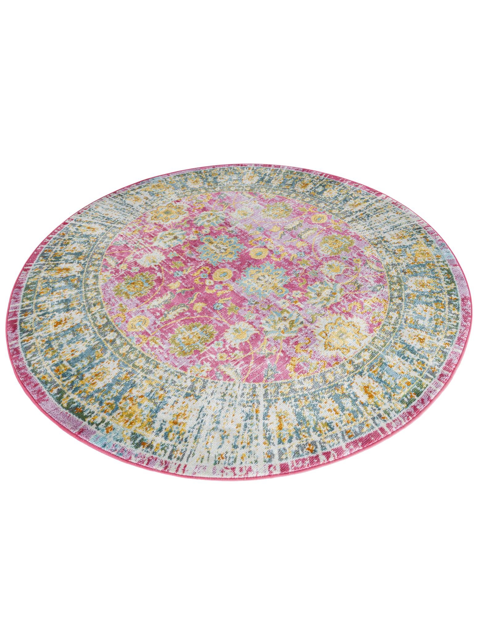 Pink 5' 5 x 5' 5 Paragon Round Rug | Rugs.com