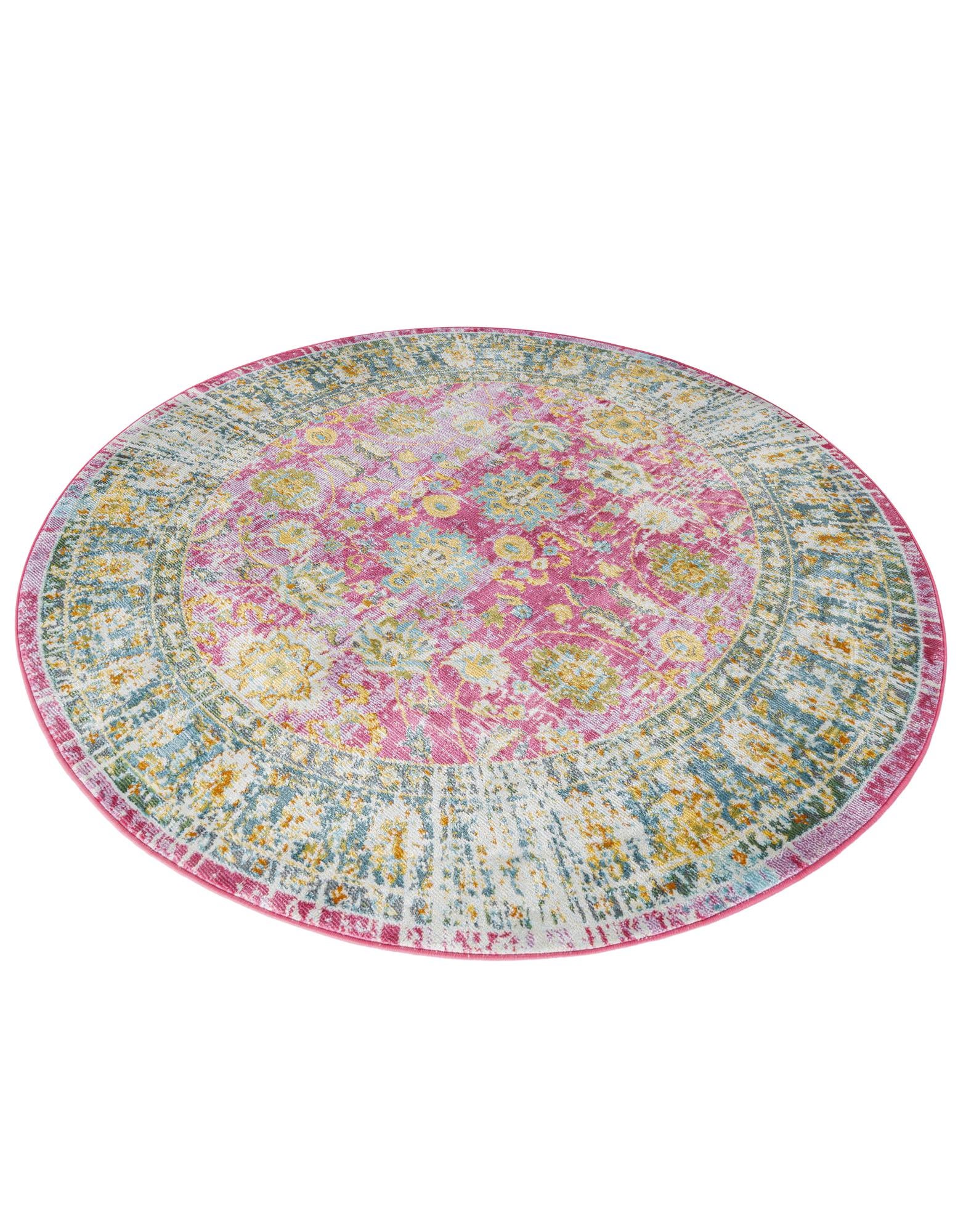 Pink 5' 5 x 5' 5 Paragon Round Rug | Rugs.com