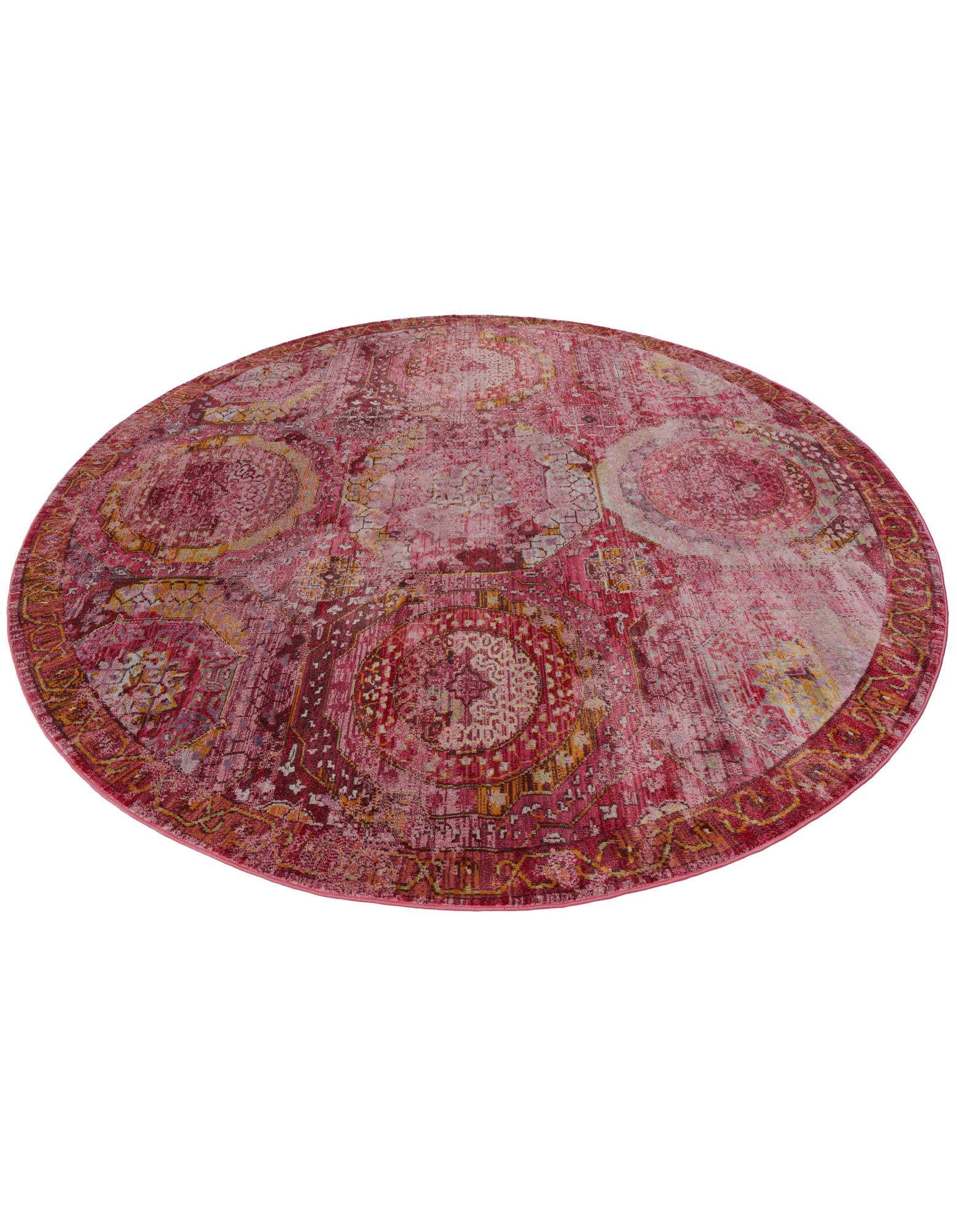 Pink 10' x 10' Santiago Round Rug | Rugs.com