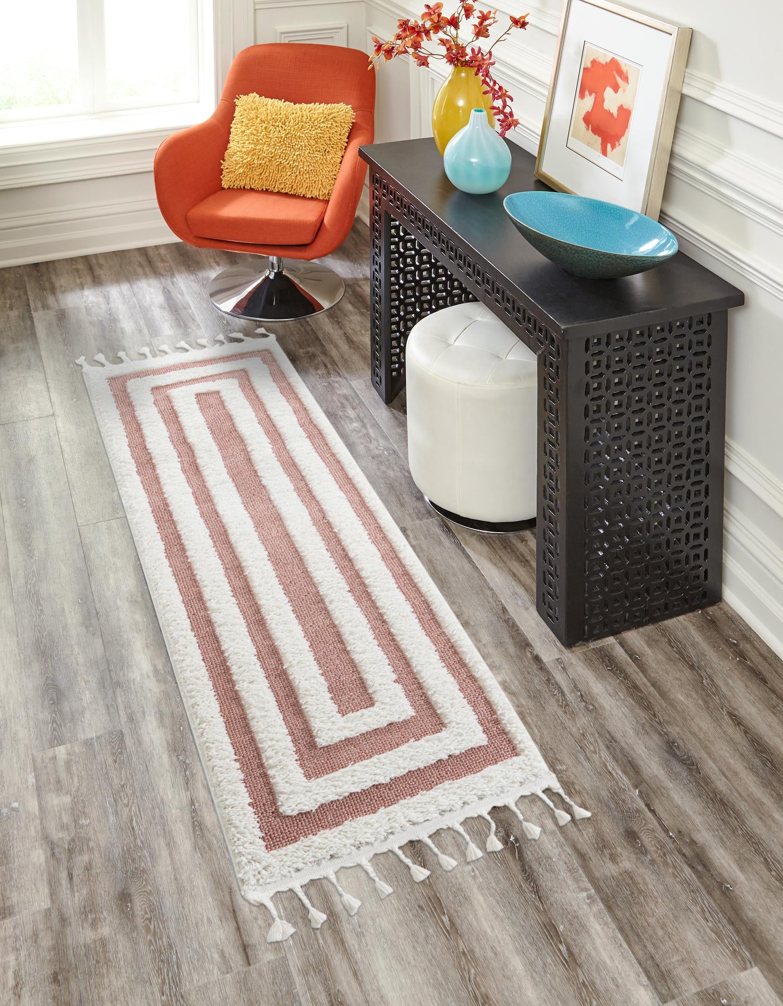 Pink 2' 7 x 12' Boho Runner Rug | Rugs.com