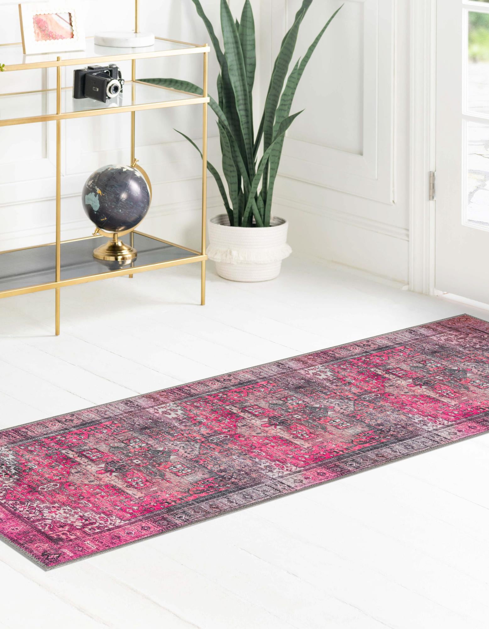 Pink 2' x 6' Timeless Runner Rug | Rugs.com
