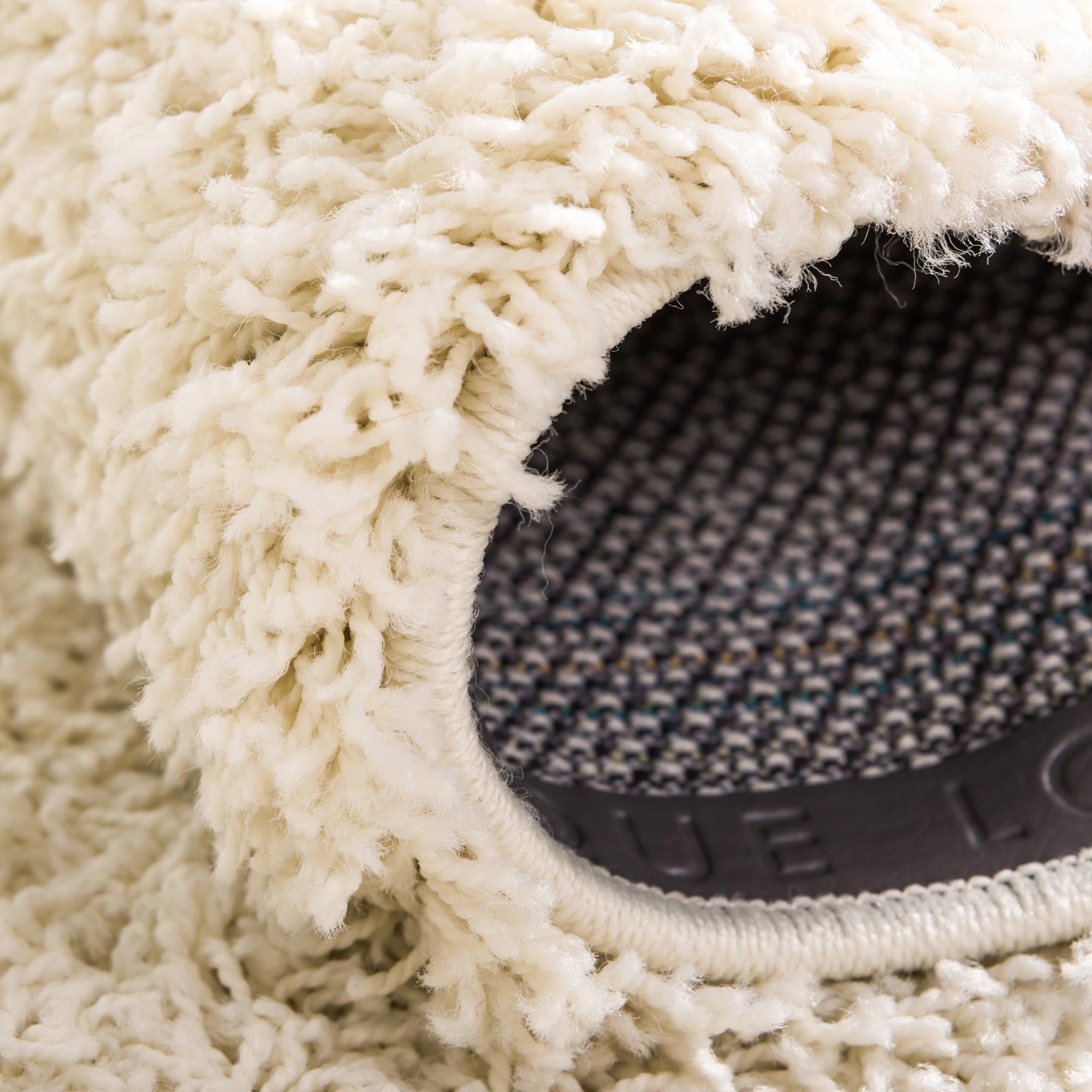 Pure Ivory 2' 7 x 10' Solid Shag Runner Rug | Rugs.com
