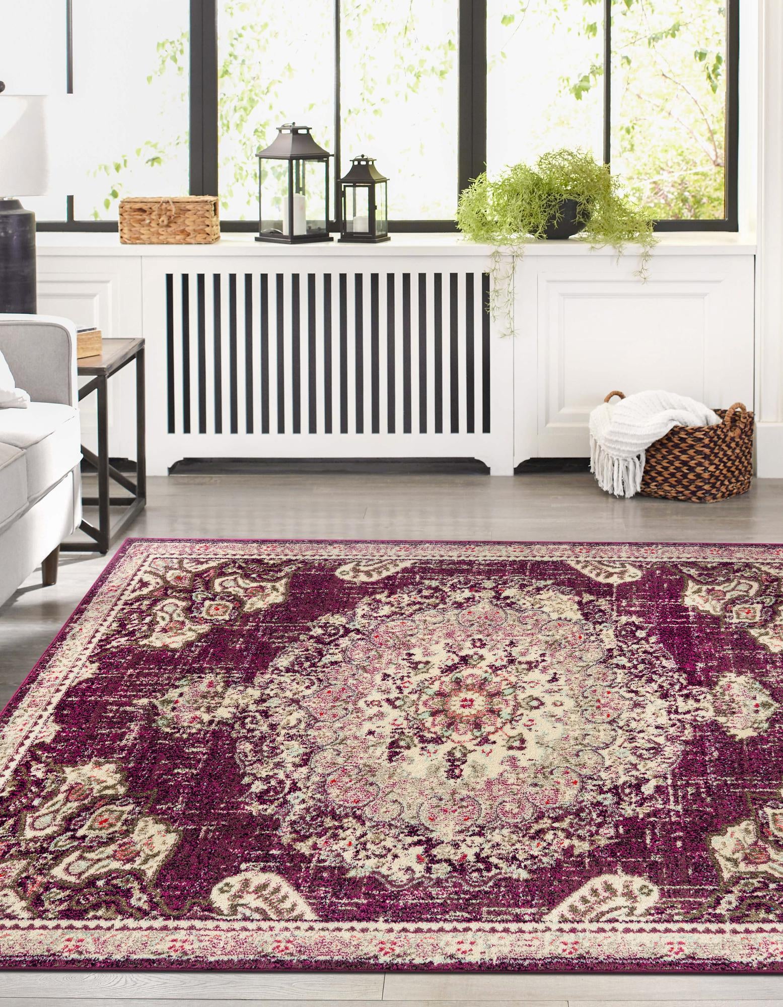 Purple 5' 3 x 7' 7 Madeline Rug | Rugs.com