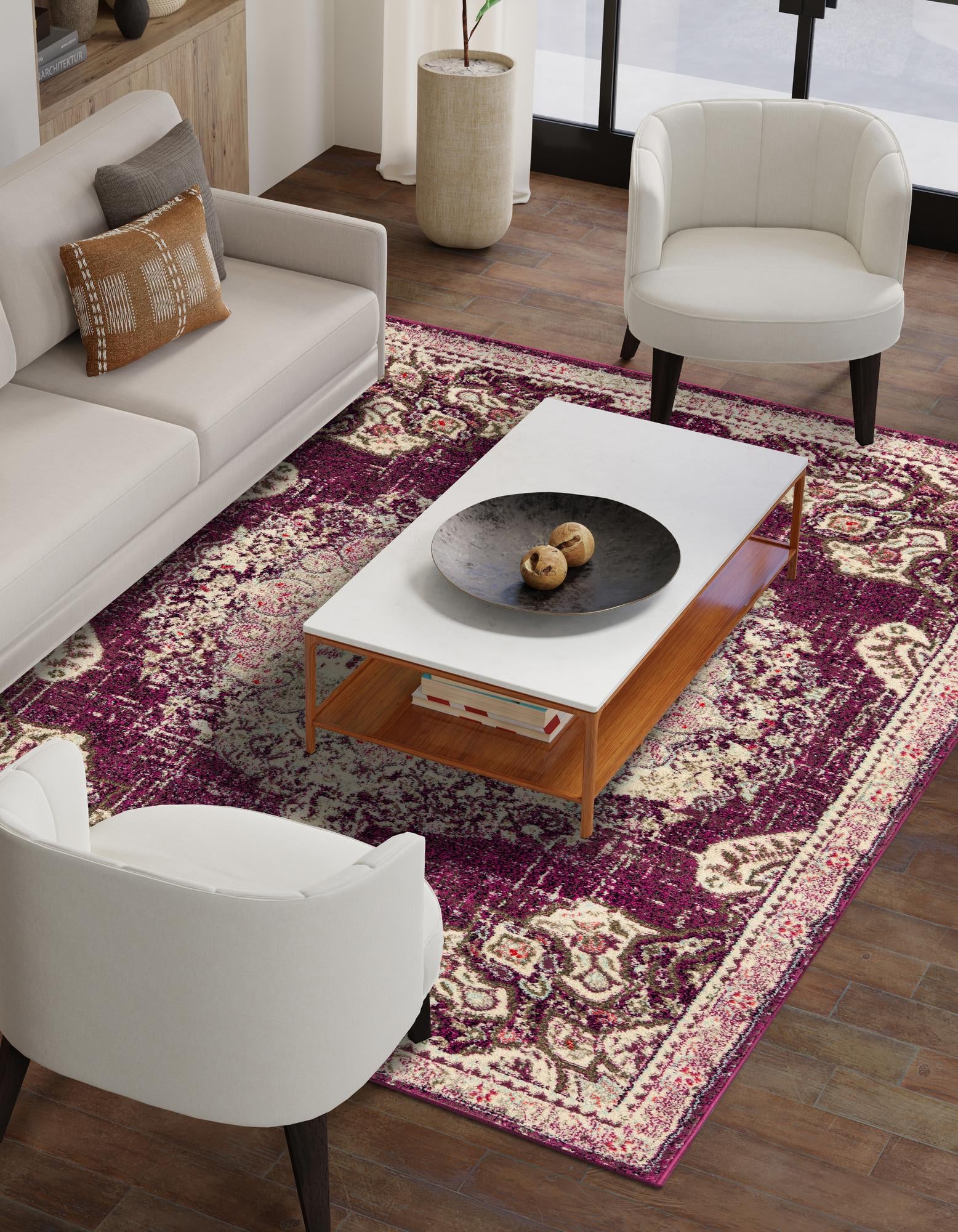 Purple 5' 3 x 7' 7 Madeline Rug | Rugs.com