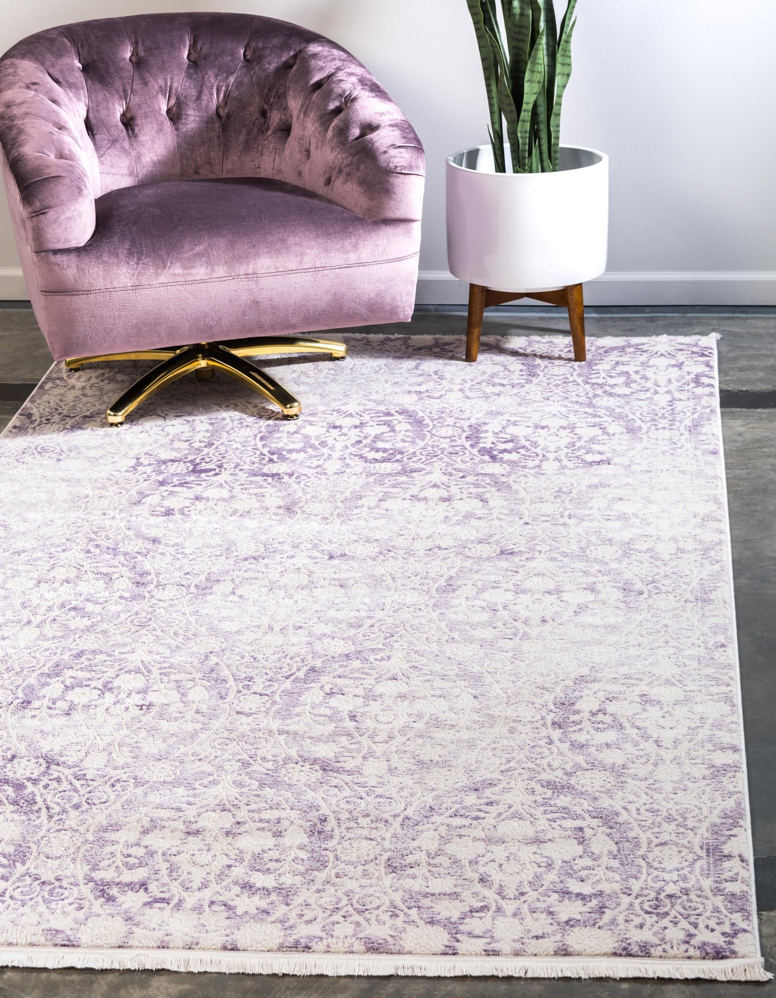 Purple 8' x 10' Modern Classical Rug | Rugs.com