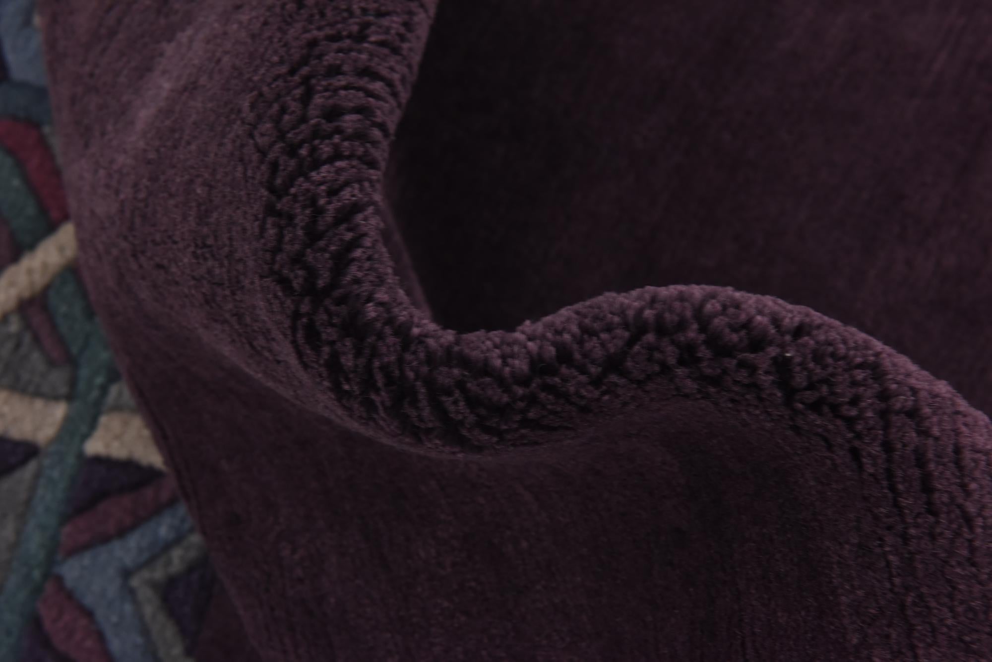 Purple 8' x 10' 4 Hand Knotted Nepal Wool Rug | Rugs.com