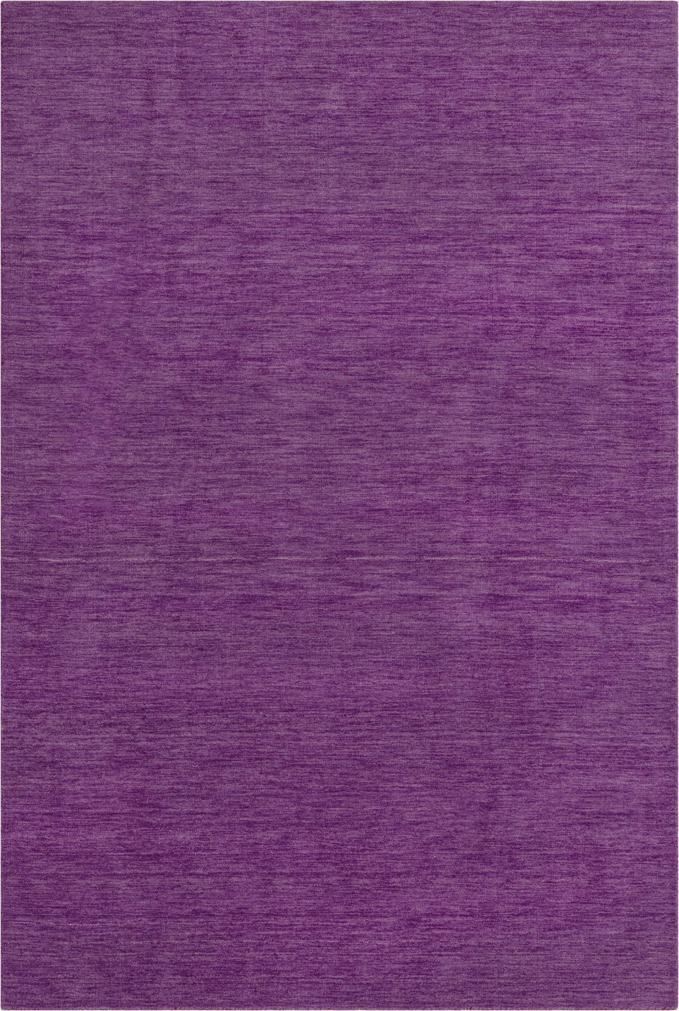 Purple 6' 7 x 9' 10 Hand Knotted Solid Gabbeh Wool Rug | Rugs.com