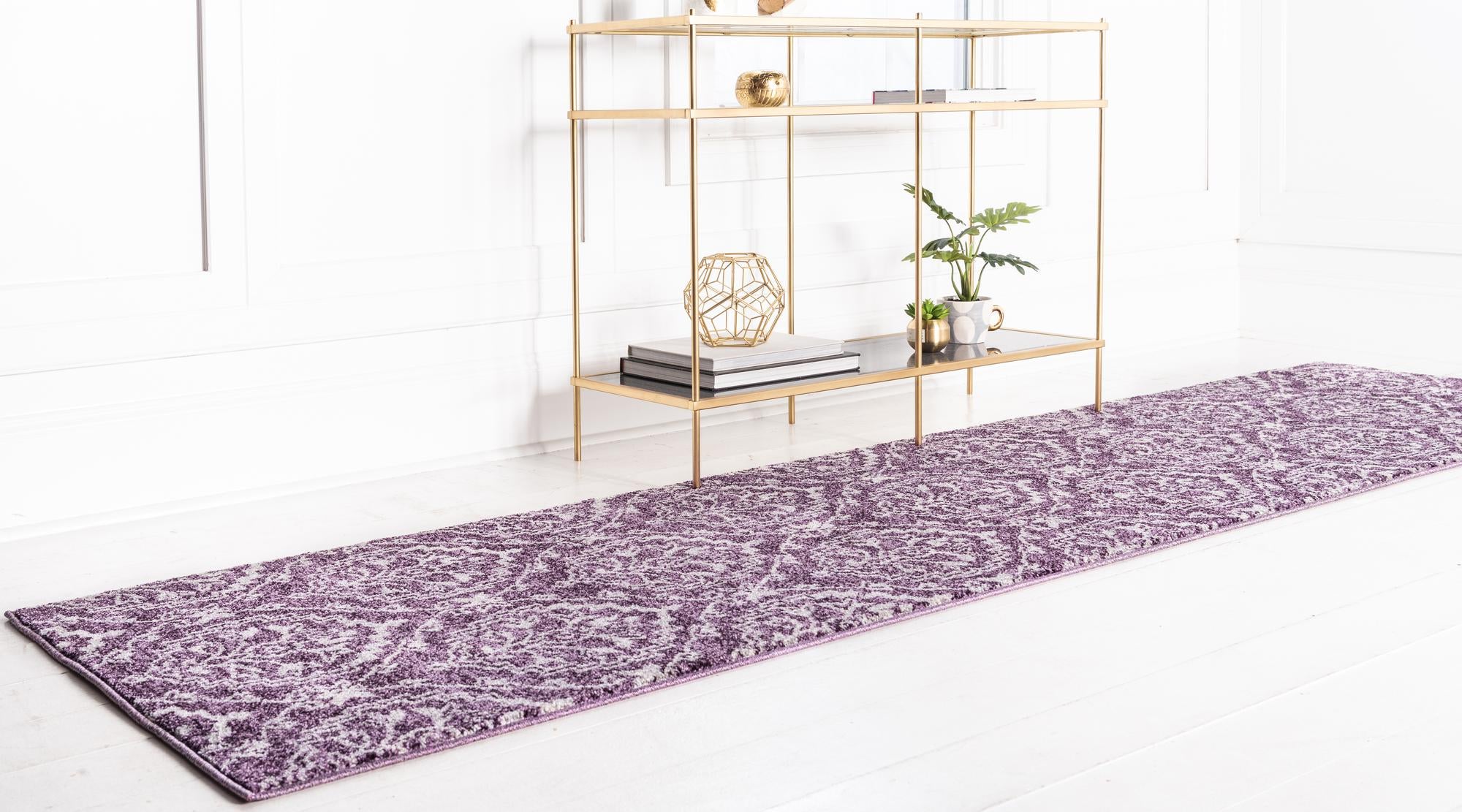 Purple 2' 7 x 10' Diana Runner Rug | Rugs.com