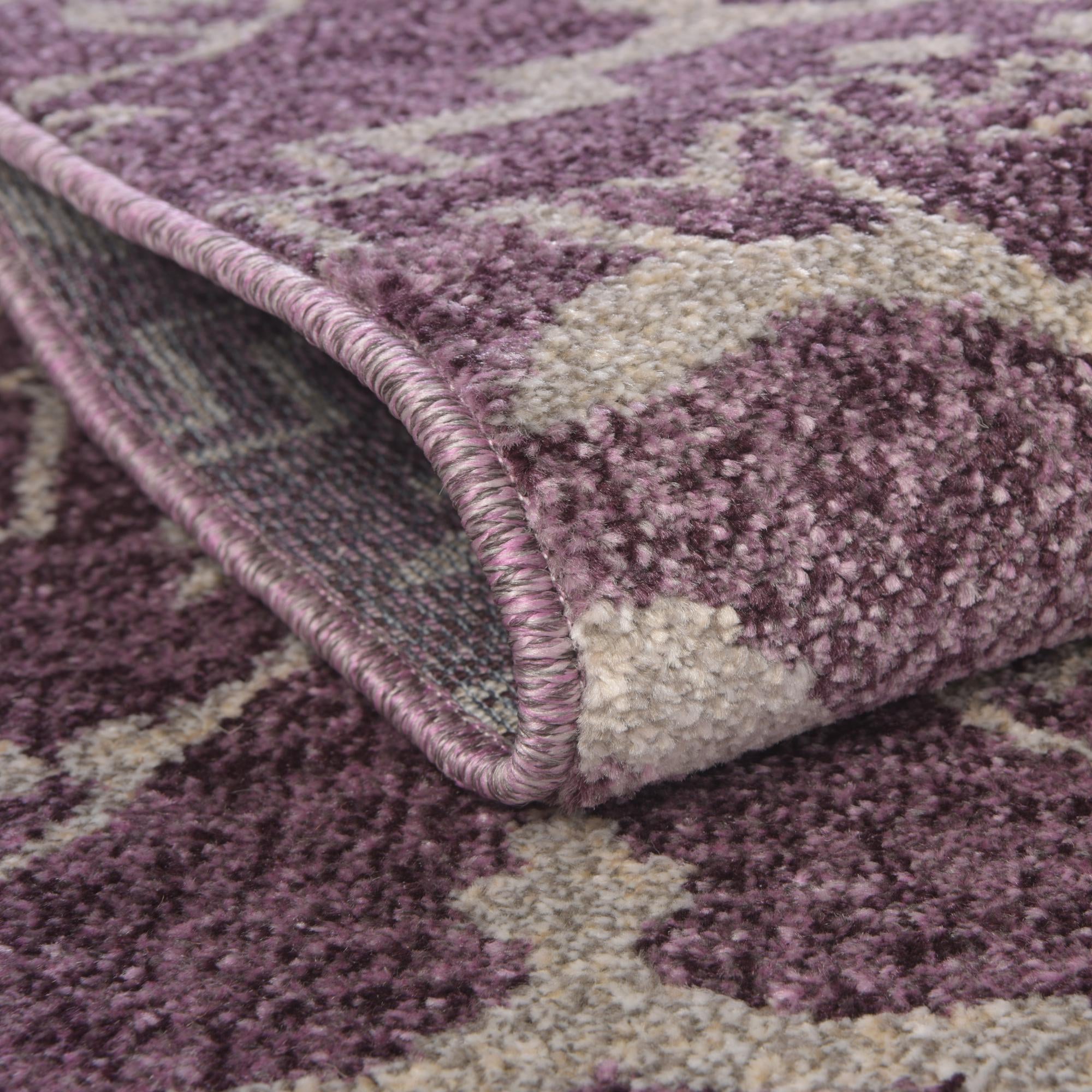 Purple 2' 7 x 10' Diana Runner Rug | Rugs.com