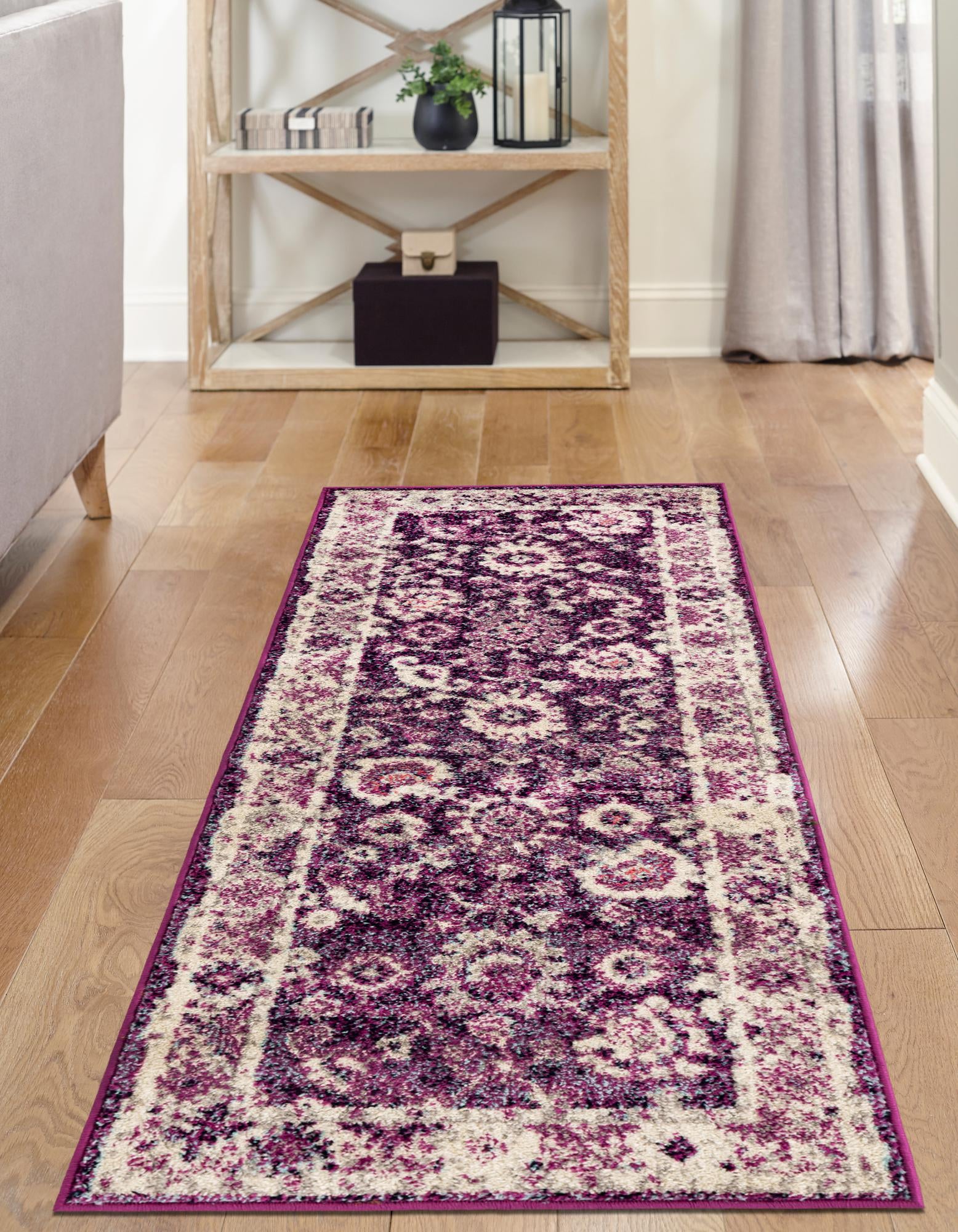 Purple 2' 2 x 6' Madeline Runner Rug | Rugs.com