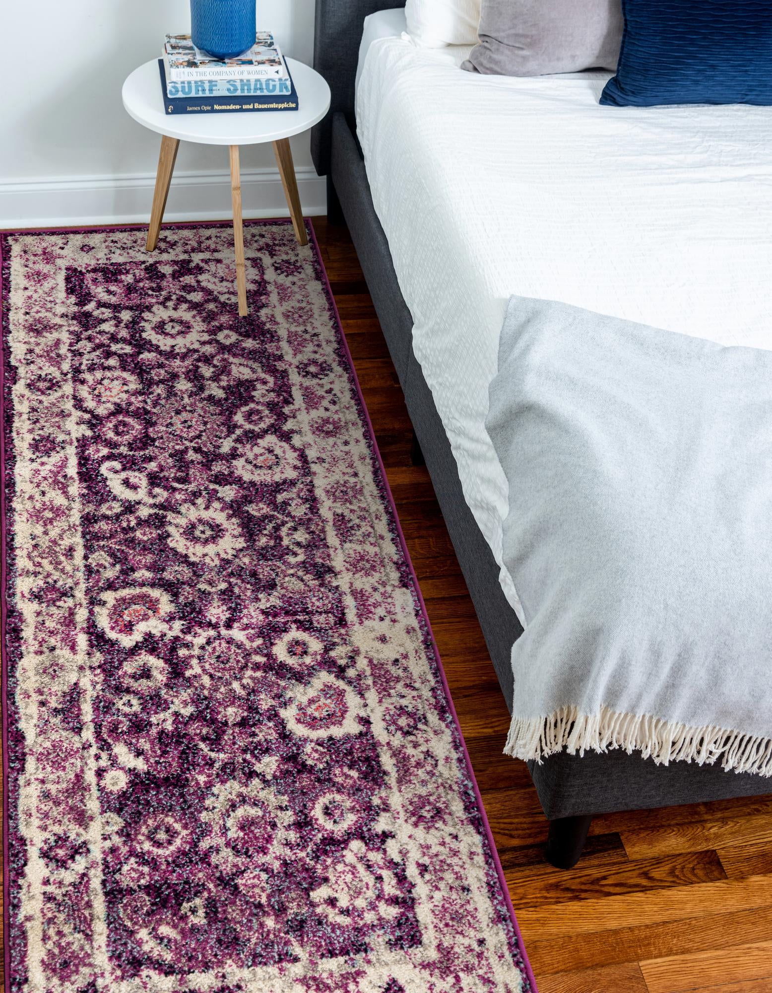 Purple 2' 2 x 6' Madeline Runner Rug | Rugs.com
