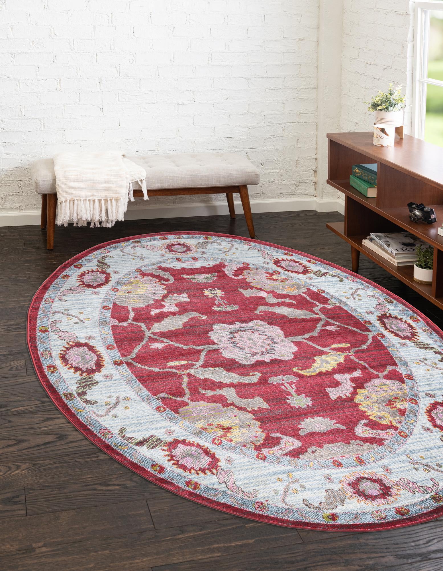 Red 3' 3 x 5' 3 Paragon Oval Rug | Rugs.com