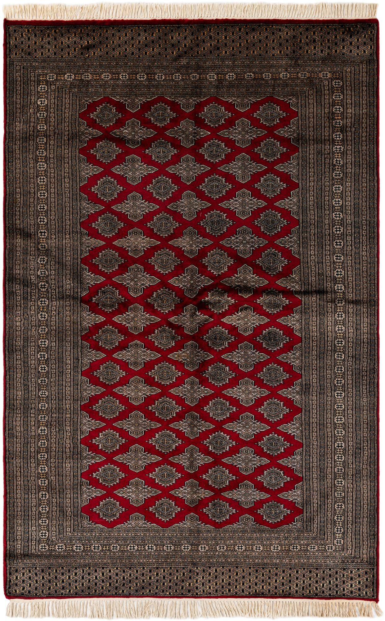 Red 5' 3 x 8' 2 Hand Knotted Bokhara Oriental Wool Rug | Rugs.com