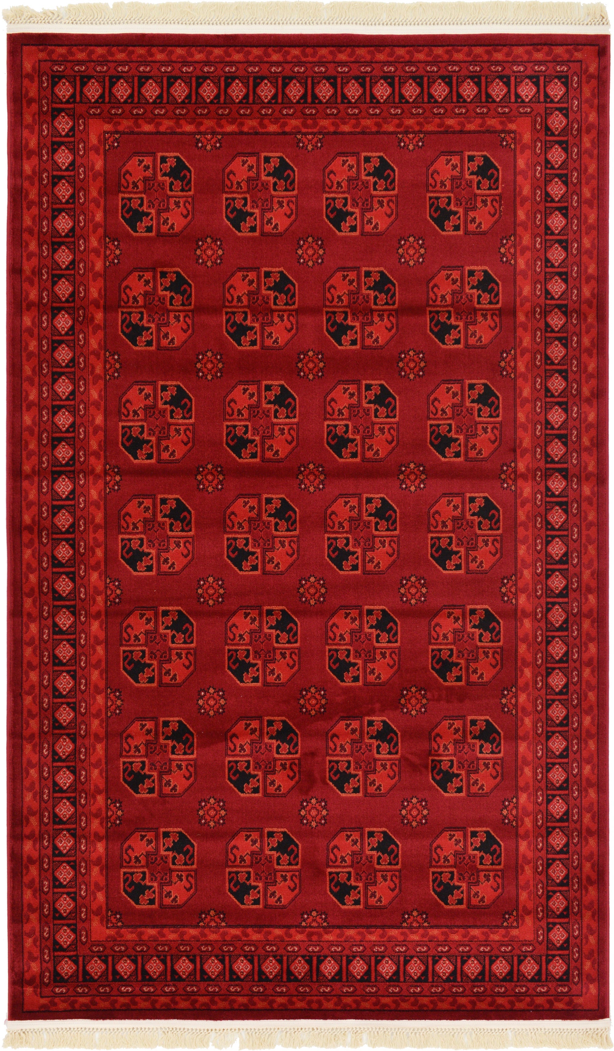 Red 5' 3 x 8' Bokhara Rug | Rugs.com