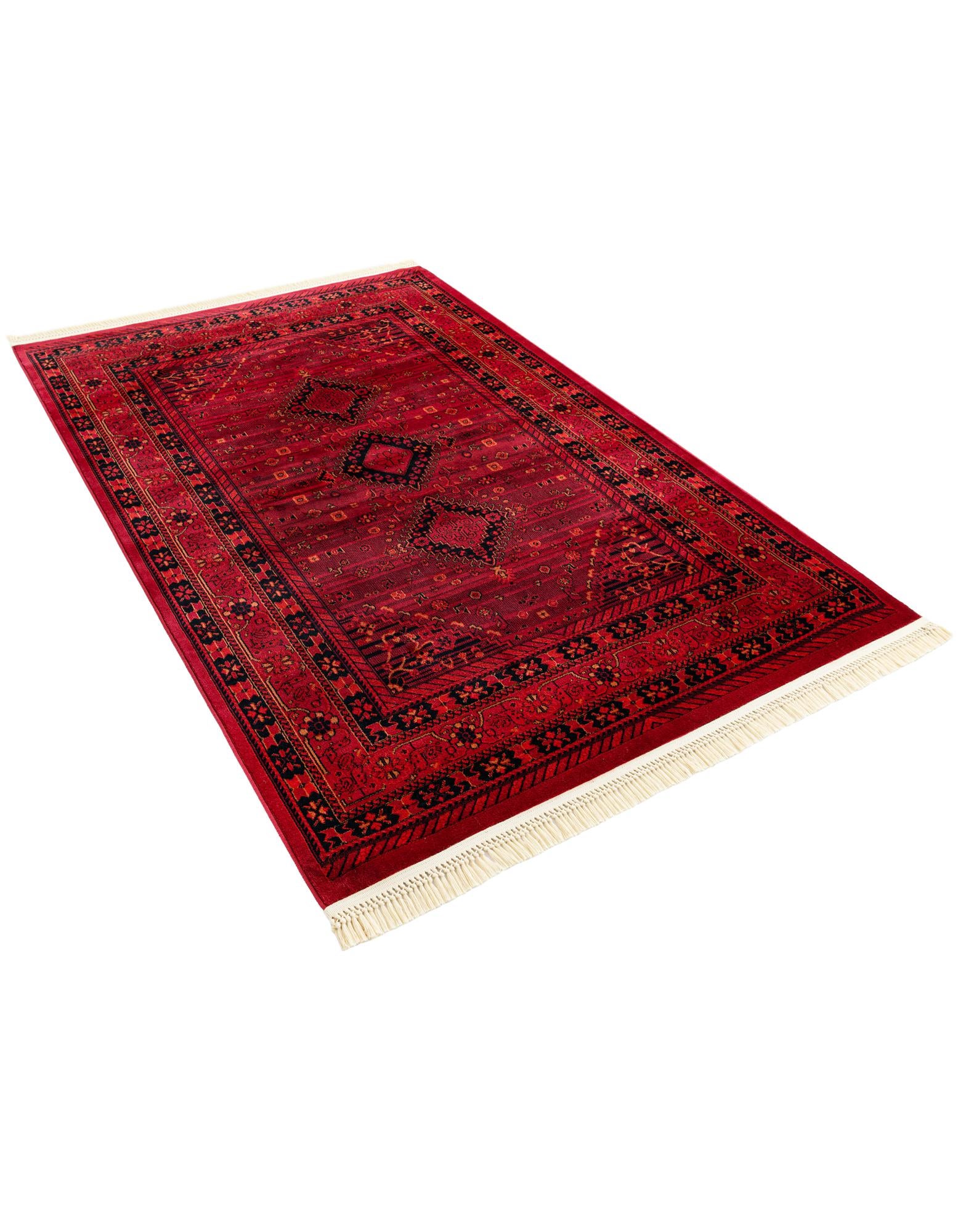 Red 5' 3 x 8' Bokhara Rug | Rugs.com