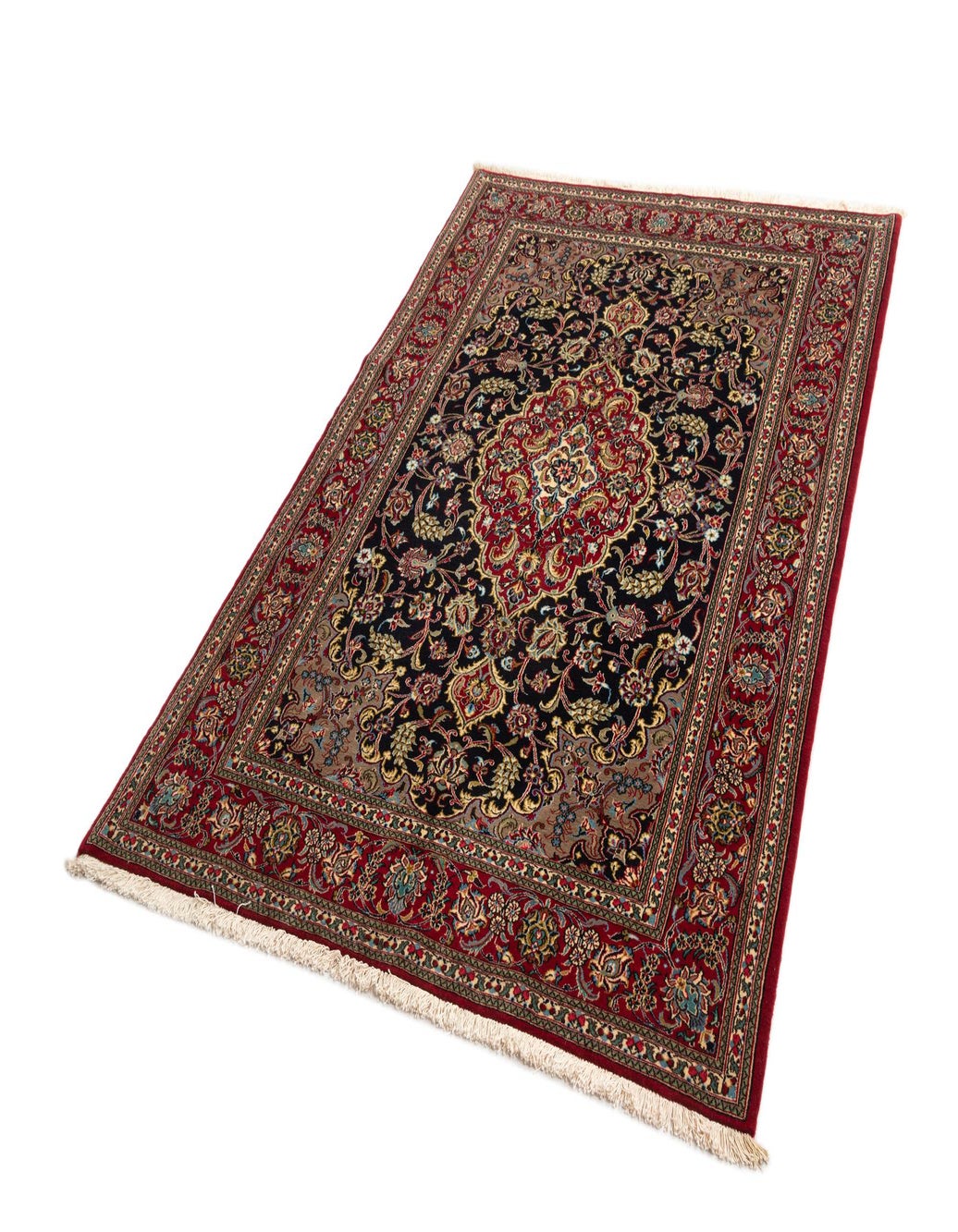 Red 4' 8 x 6' 11 Ghom Rug | Rugs.com