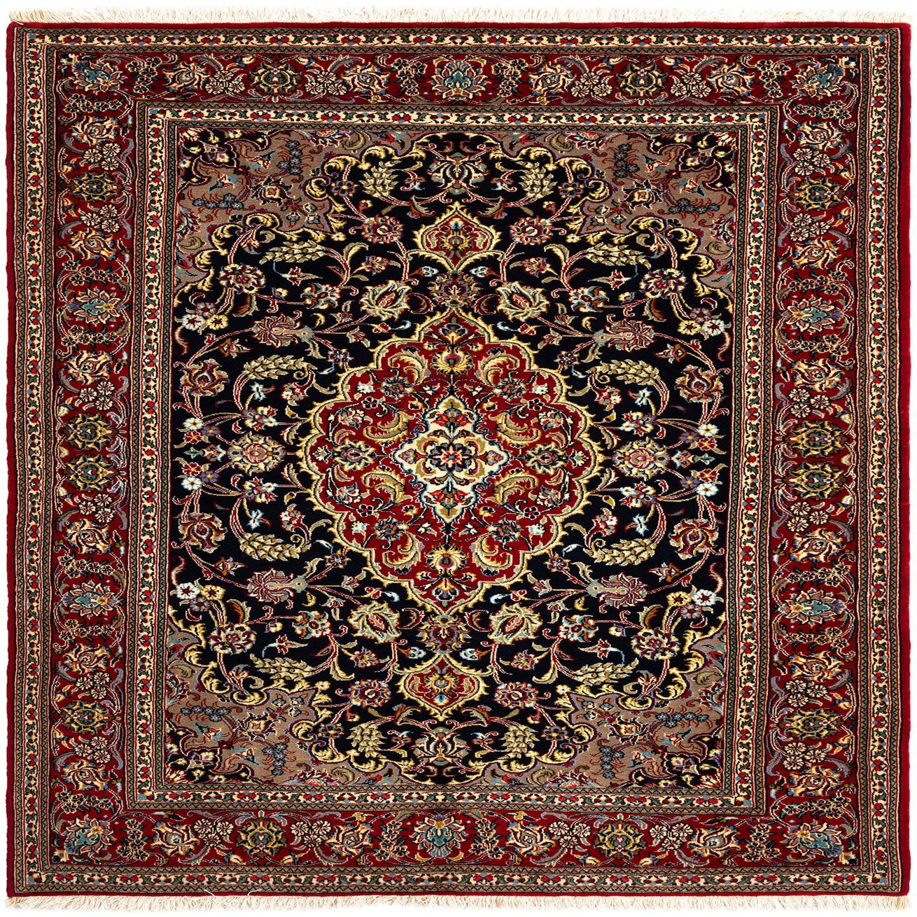 Red 4' 8 x 6' 11 Ghom Rug | Rugs.com
