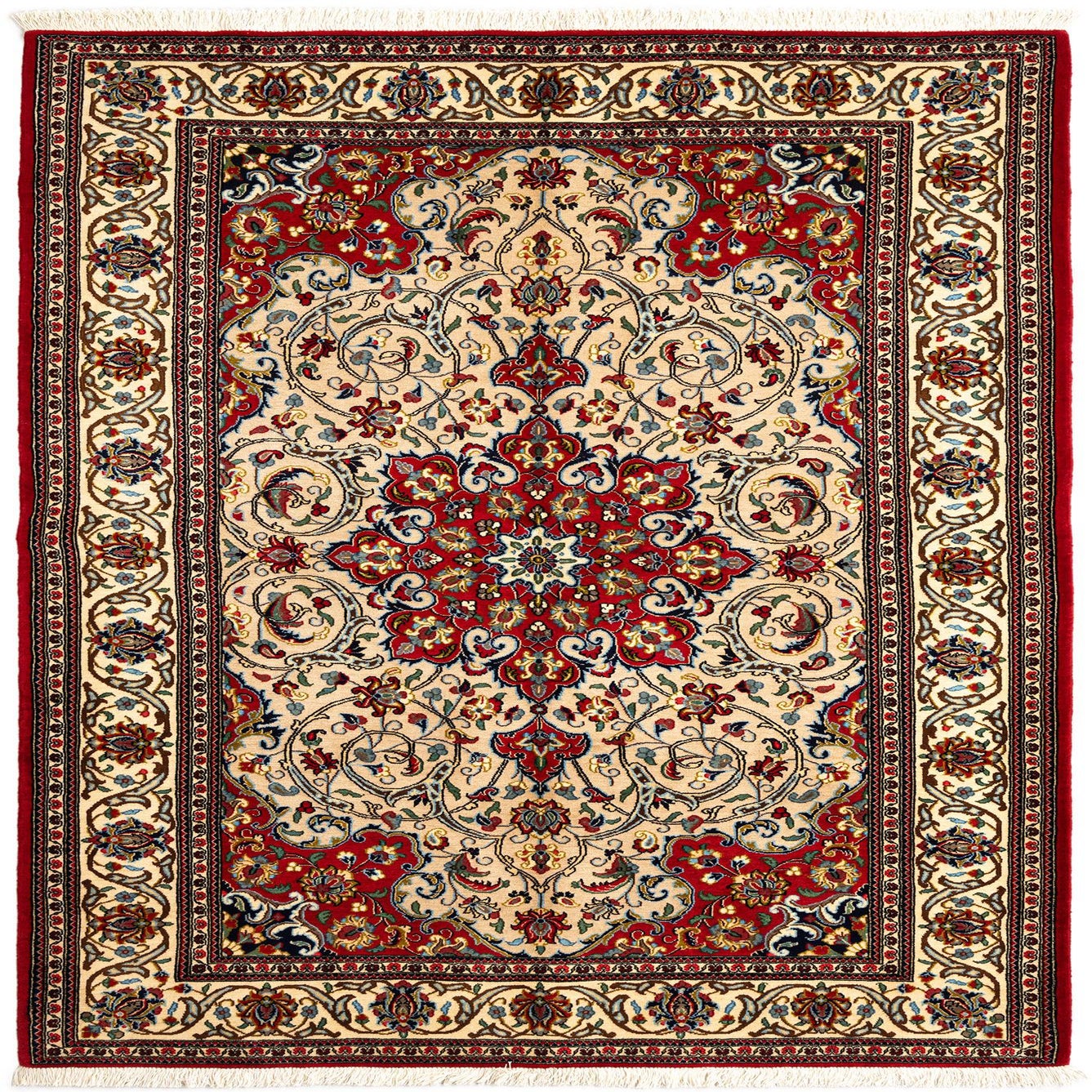 Red 4' 10 x 7' 3 Ghom Rug | Rugs.com