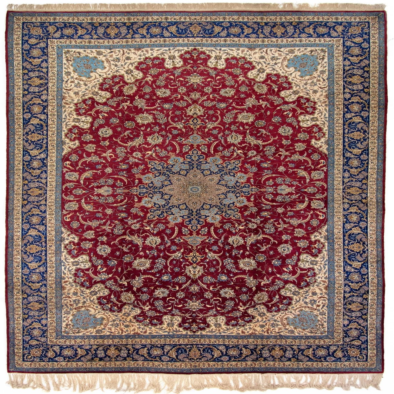 Red 11' 6 x 16' 9 Hand Knotted Isfahan Persian Rug | Rugs.com