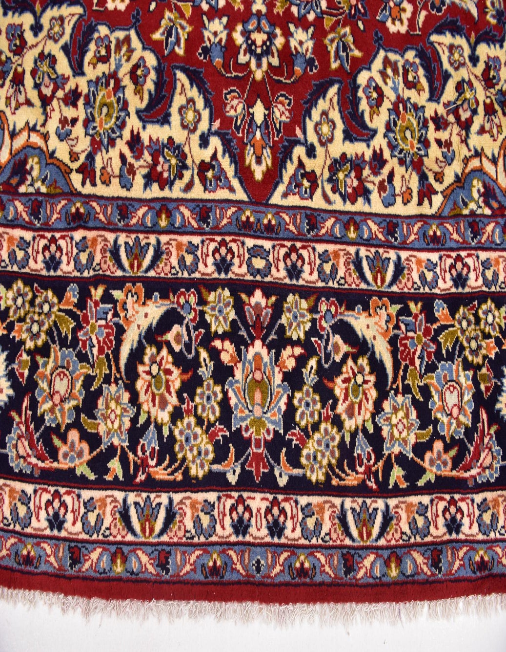 Red 9' 8 x 13' 4 Hand Knotted Isfahan Persian Wool Rug | Rugs.com