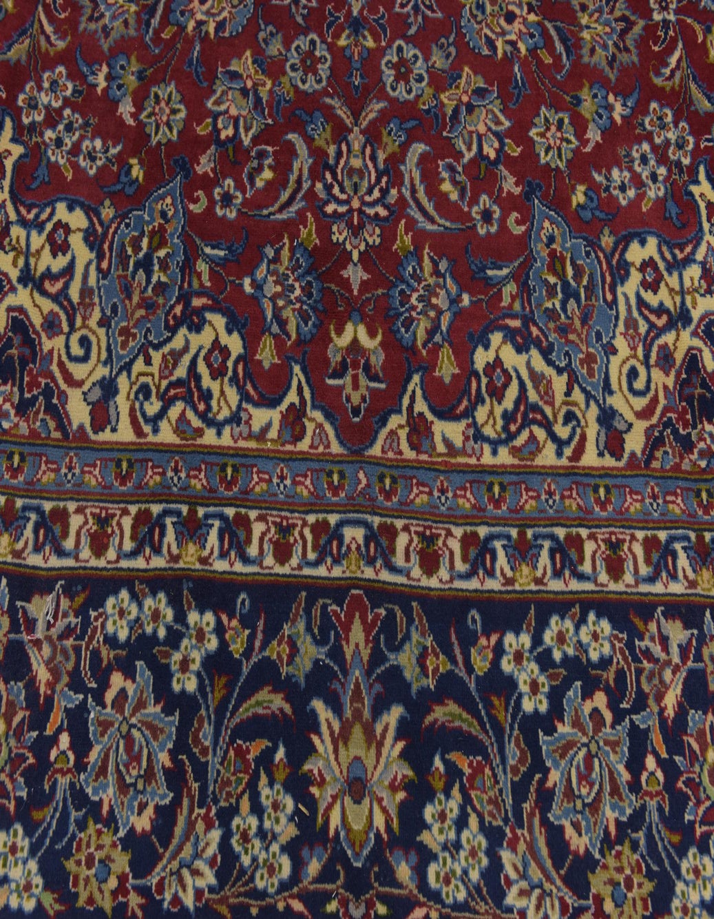 Red 10' x 15' Hand Knotted Isfahan Persian Wool Rug | Rugs.com