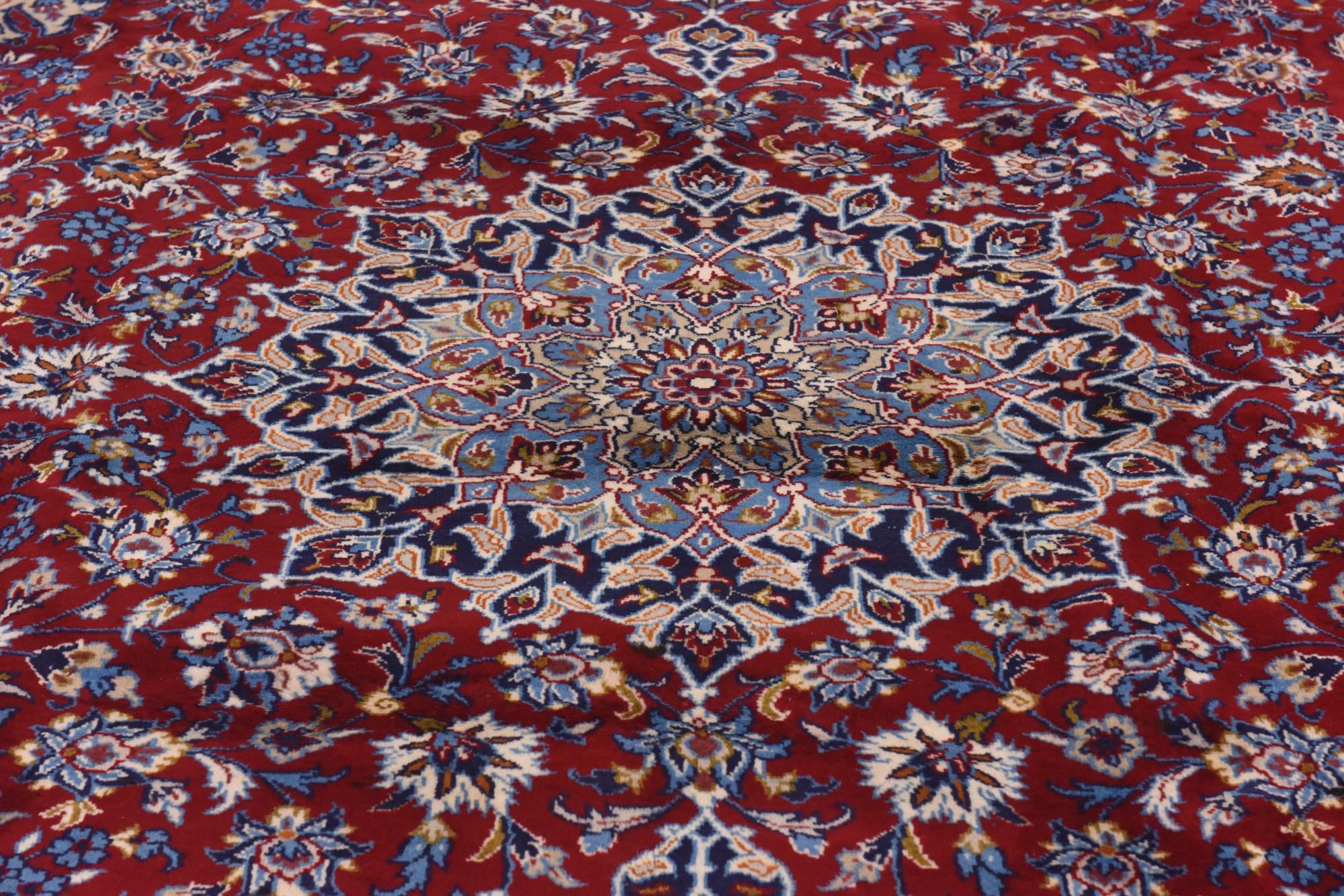 Red 9' 8 x 13' Hand Knotted Isfahan Persian Wool Rug | Rugs.com