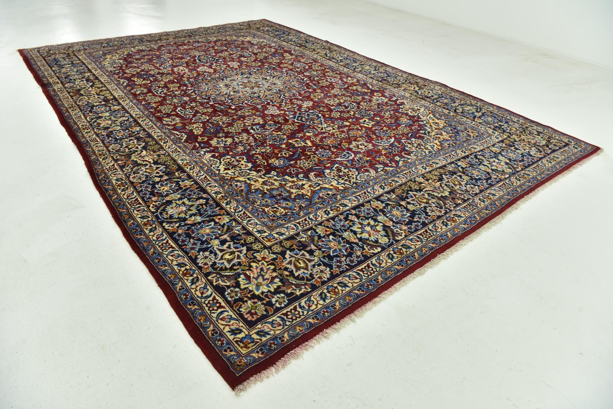 Red 9' 8 x 14' 3 Hand Knotted Isfahan Persian Wool Rug | Rugs.com
