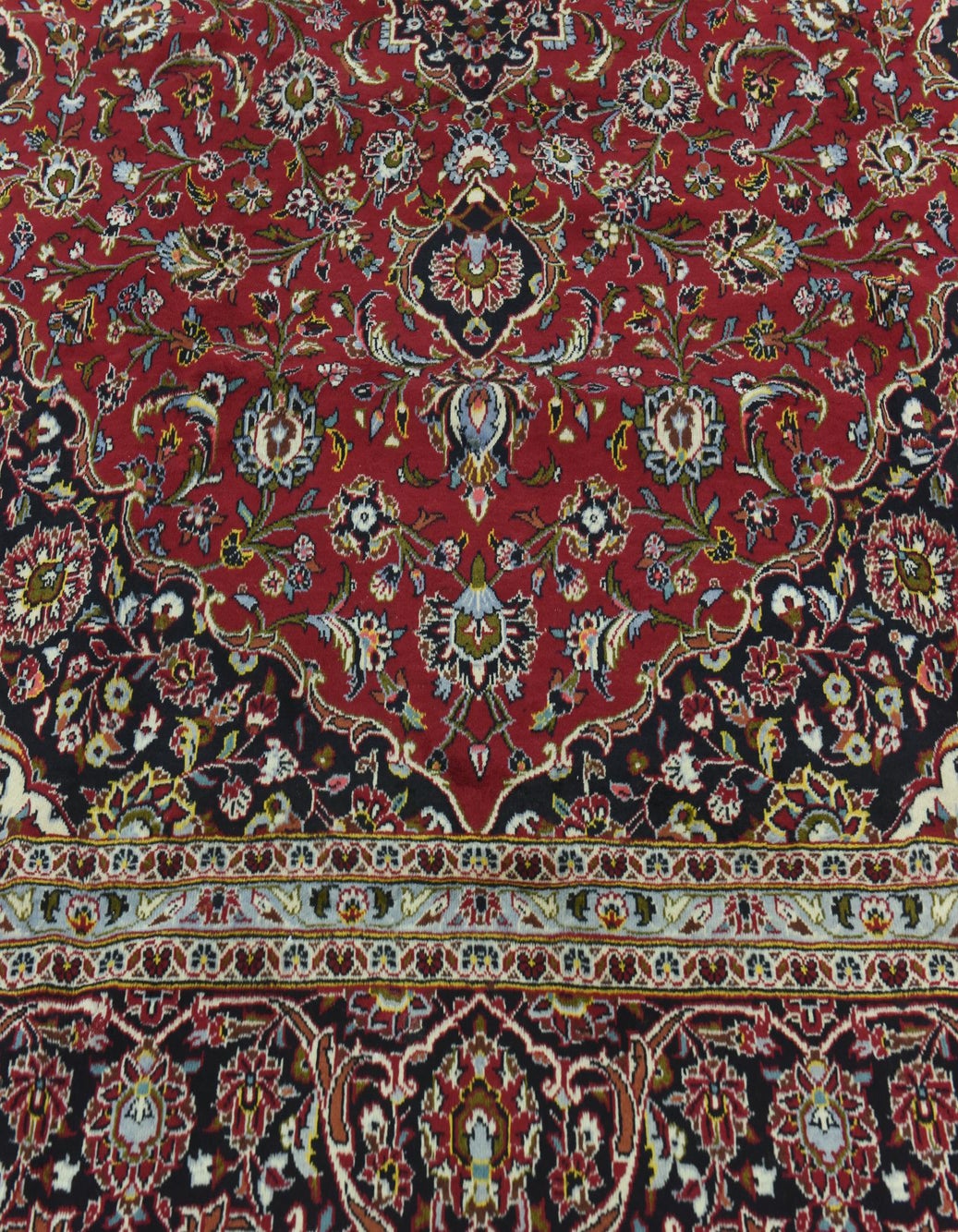 Red 9' 9 x 13' 3 Hand Knotted Kashan Persian Wool Rug | Rugs.com