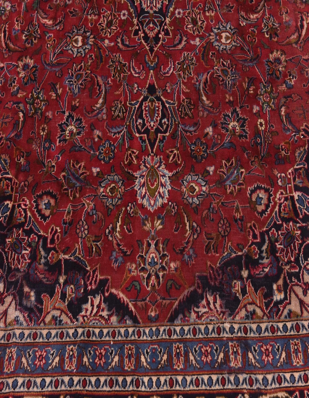 Red 8' x 10' 10 Hand Knotted Kashan Persian Wool Rug | Rugs.com