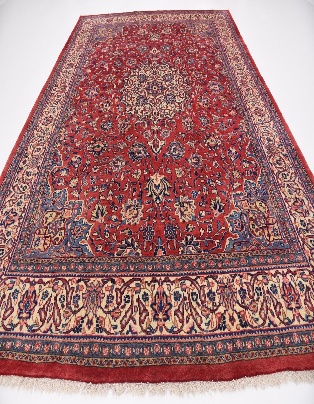 Red 10' x 13' 4 Hand Knotted Mahal Persian Wool Rug | Rugs.com