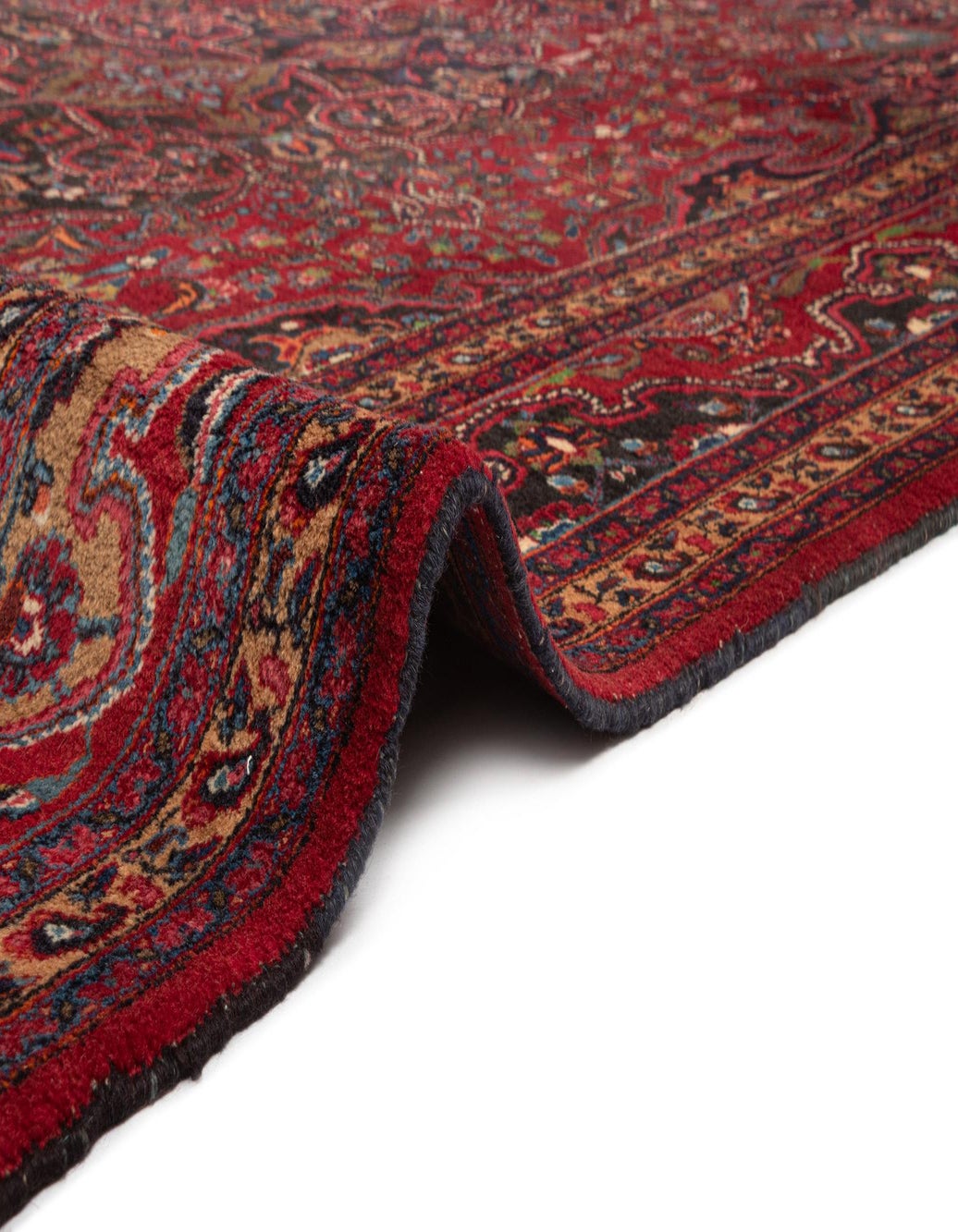 Red 8' 5 x 11' 7 Mashad Wool Rug | Rugs.com